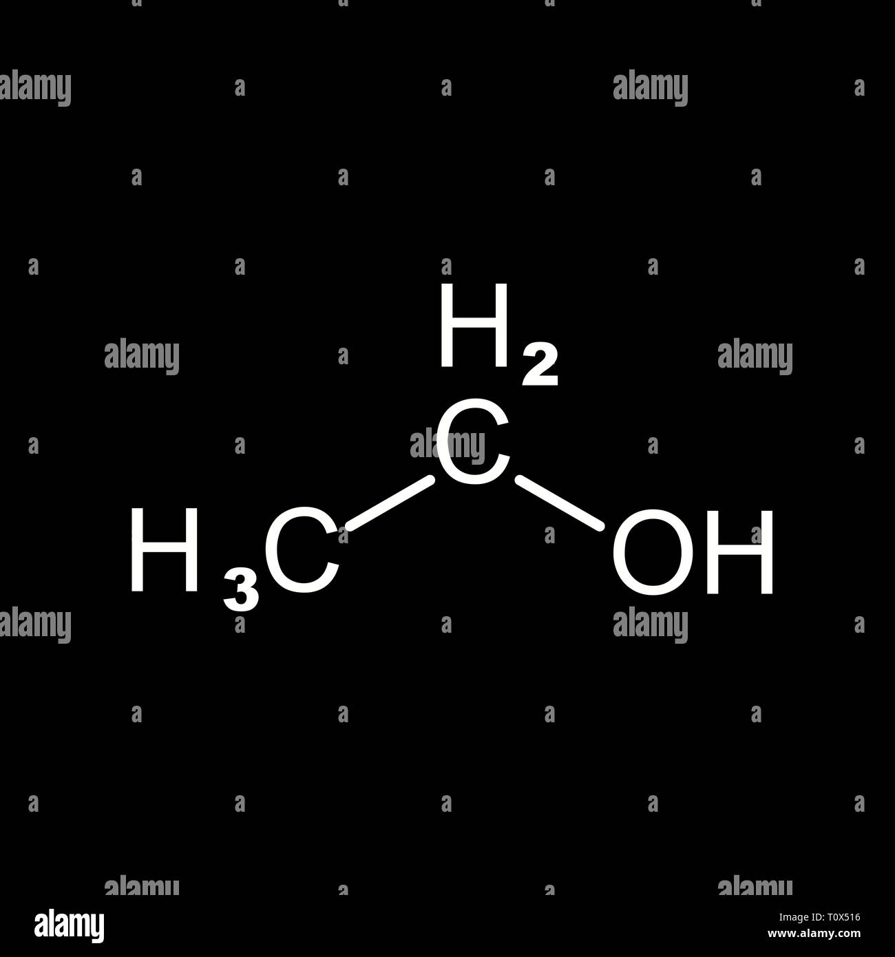 Illustration Ethanol Icon Stock Photo - Alamy