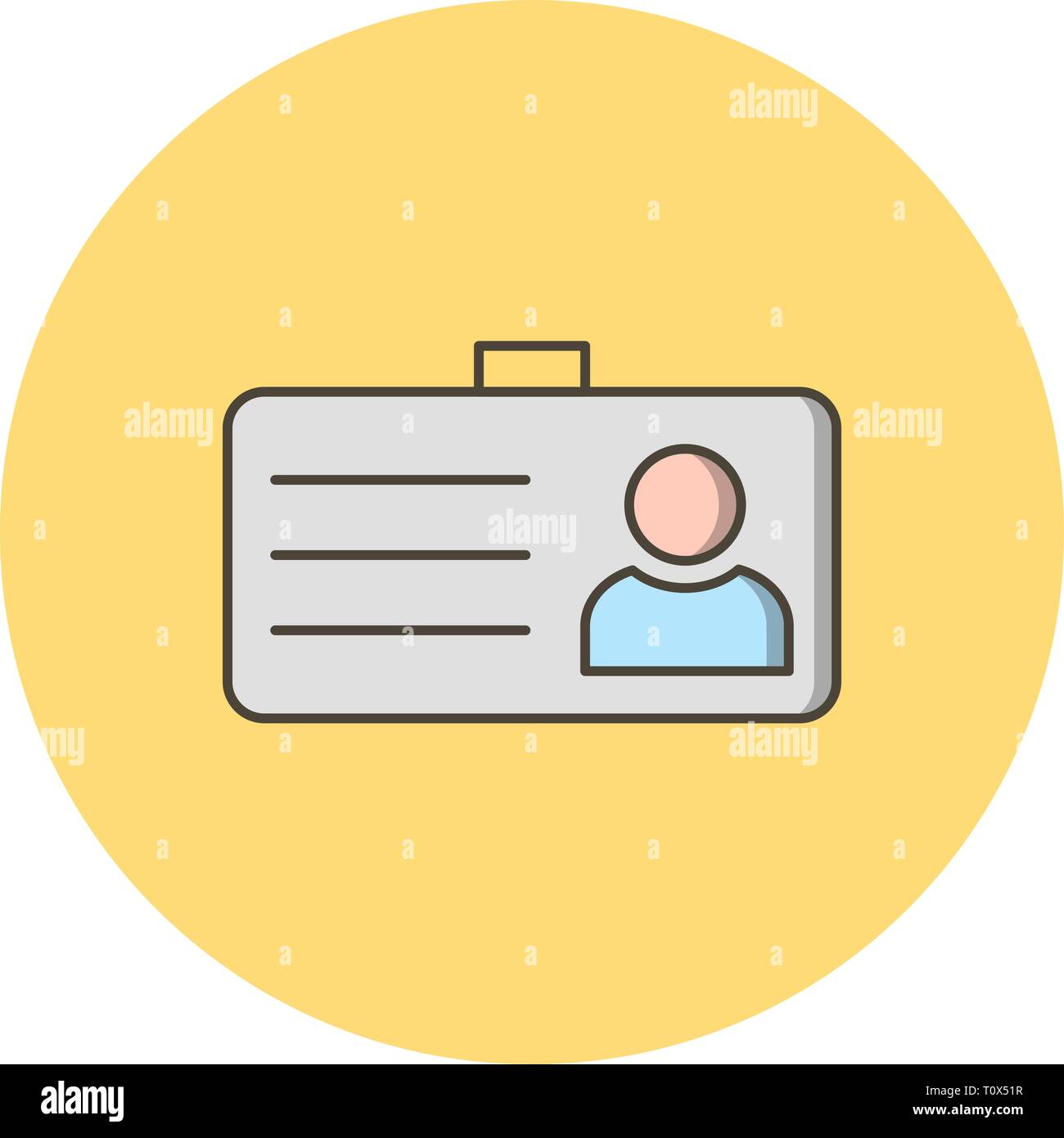 Illustration Student Card Icon Stock Photo - Alamy