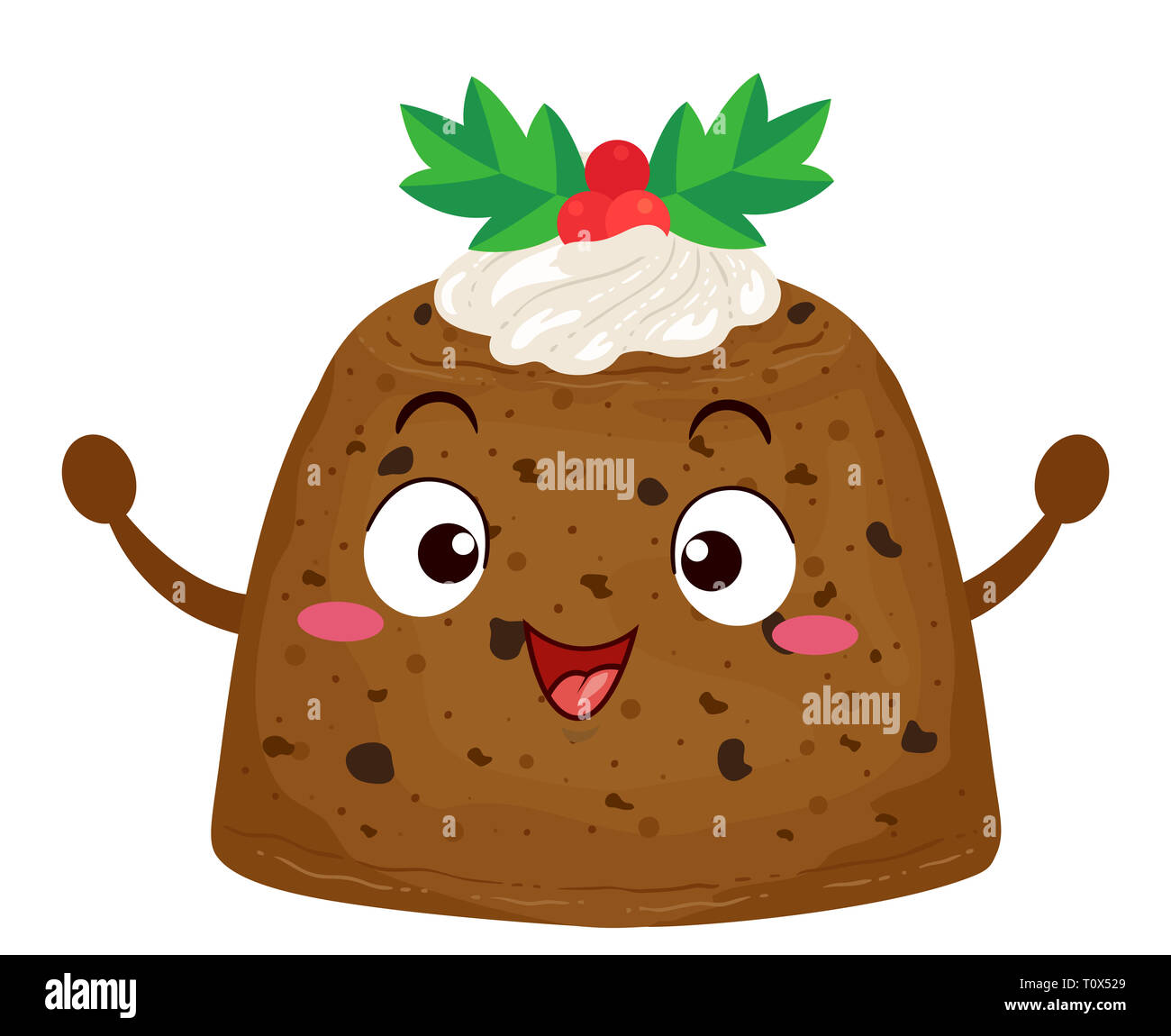 Cartoon christmas pudding hi-res stock photography and images - Alamy