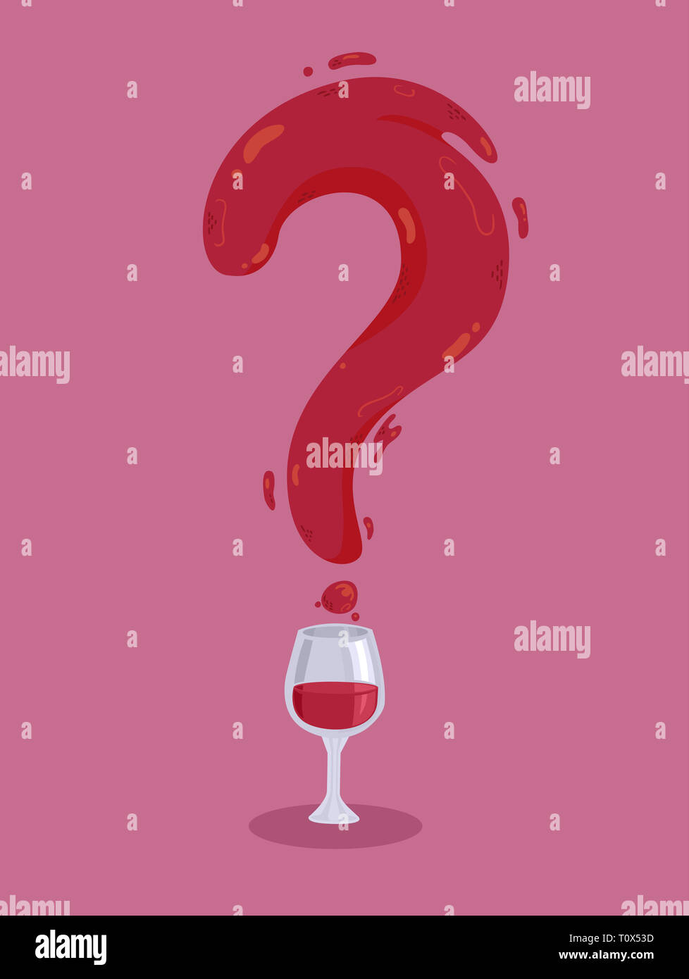 Glass red wine question mark hi-res stock photography and images - Alamy