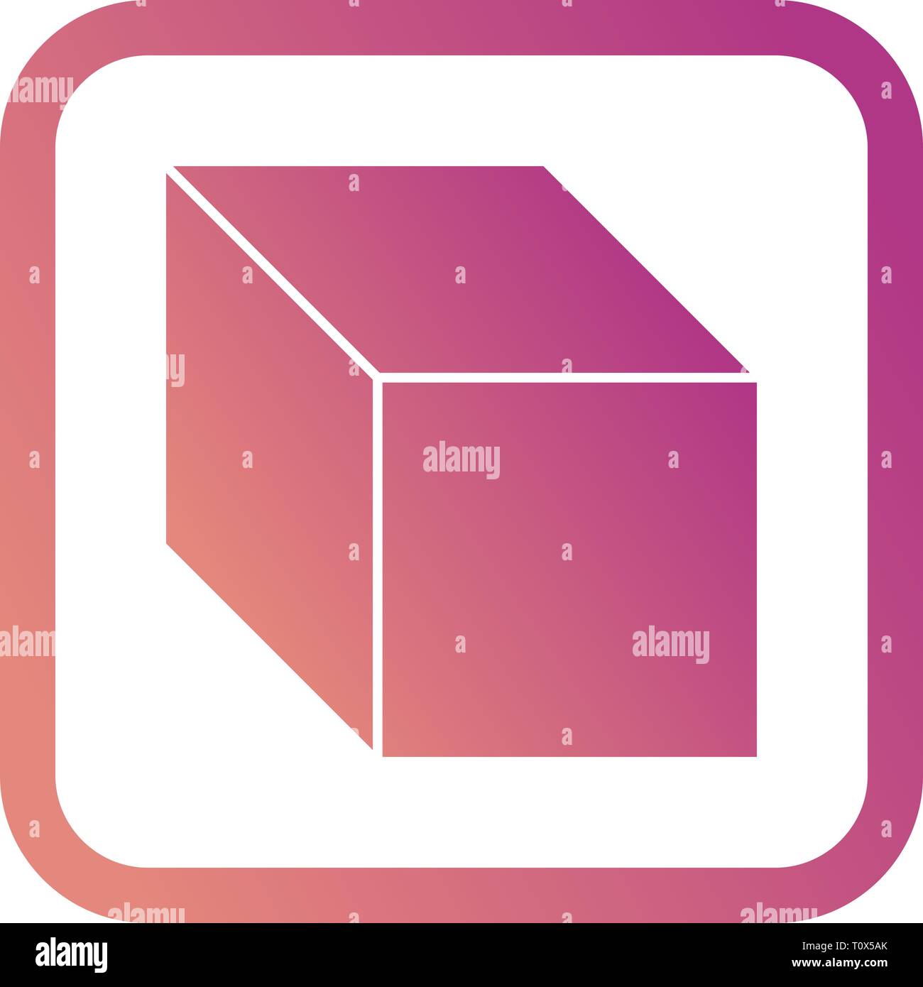 Illustration Cube Icon Stock Photo - Alamy