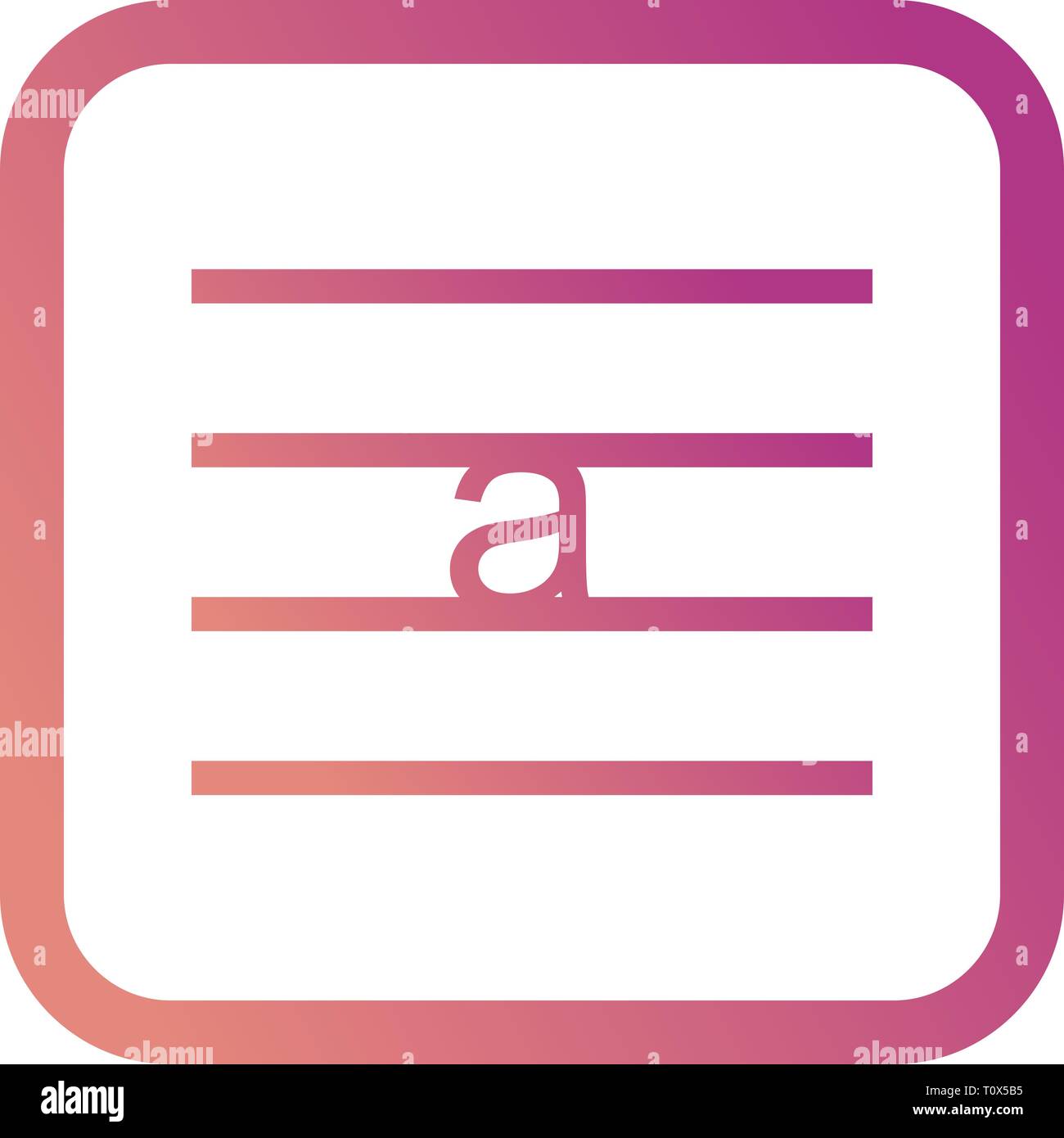 Illustration Lowercase Icon Stock Photo - Alamy