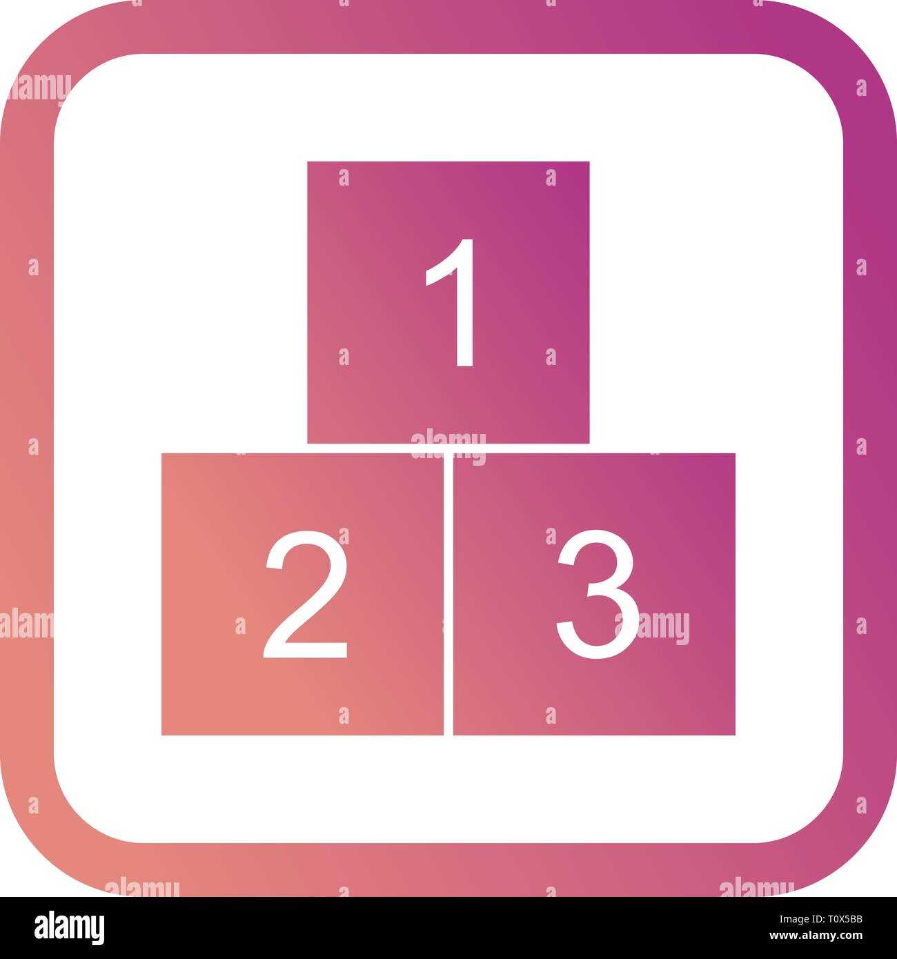 123 cubes icon hi-res stock photography and images - Alamy