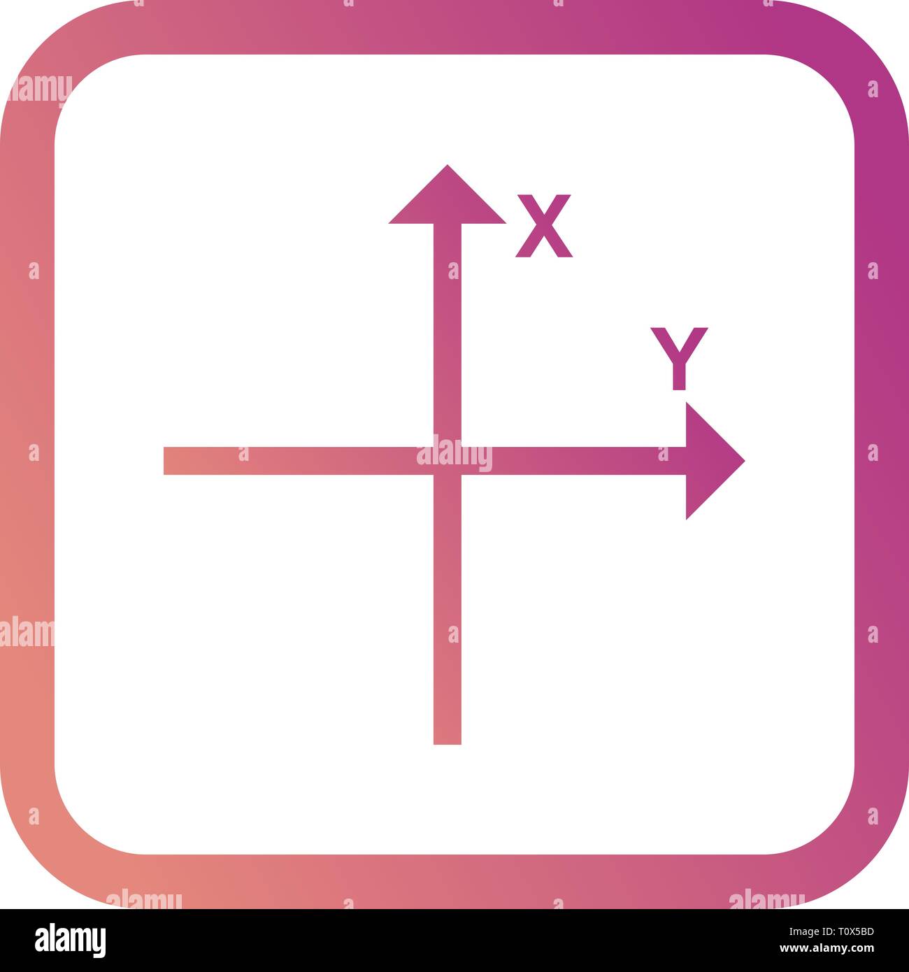 Illustration Axis Icon Stock Photo - Alamy