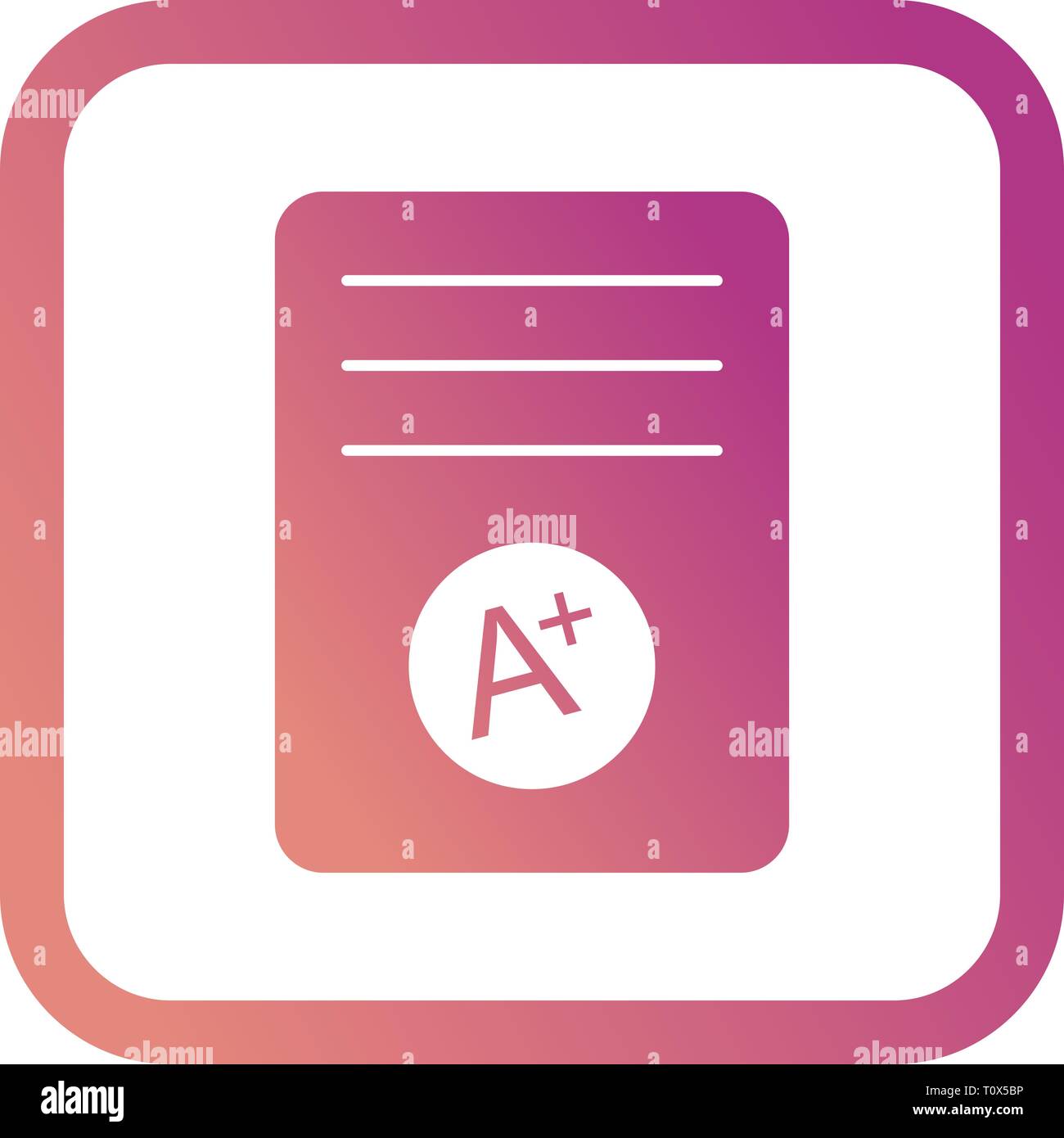Illustration A+ Grade Icon Stock Photo - Alamy