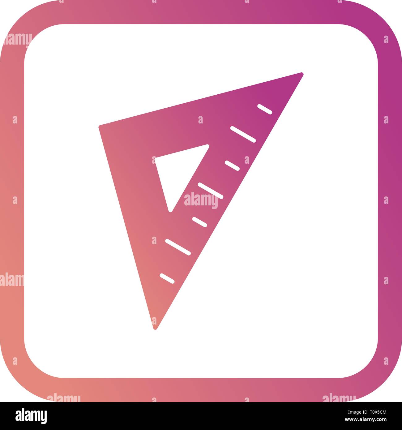 Illustration Set Square Icon Stock Photo - Alamy