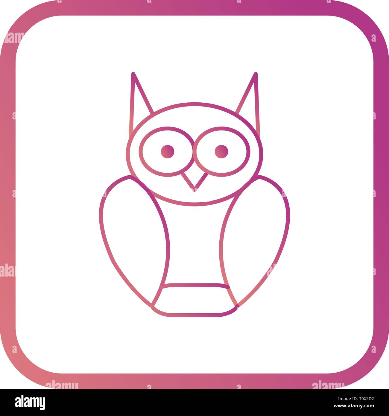 Illustration Graduate Owl Icon Stock Photo - Alamy