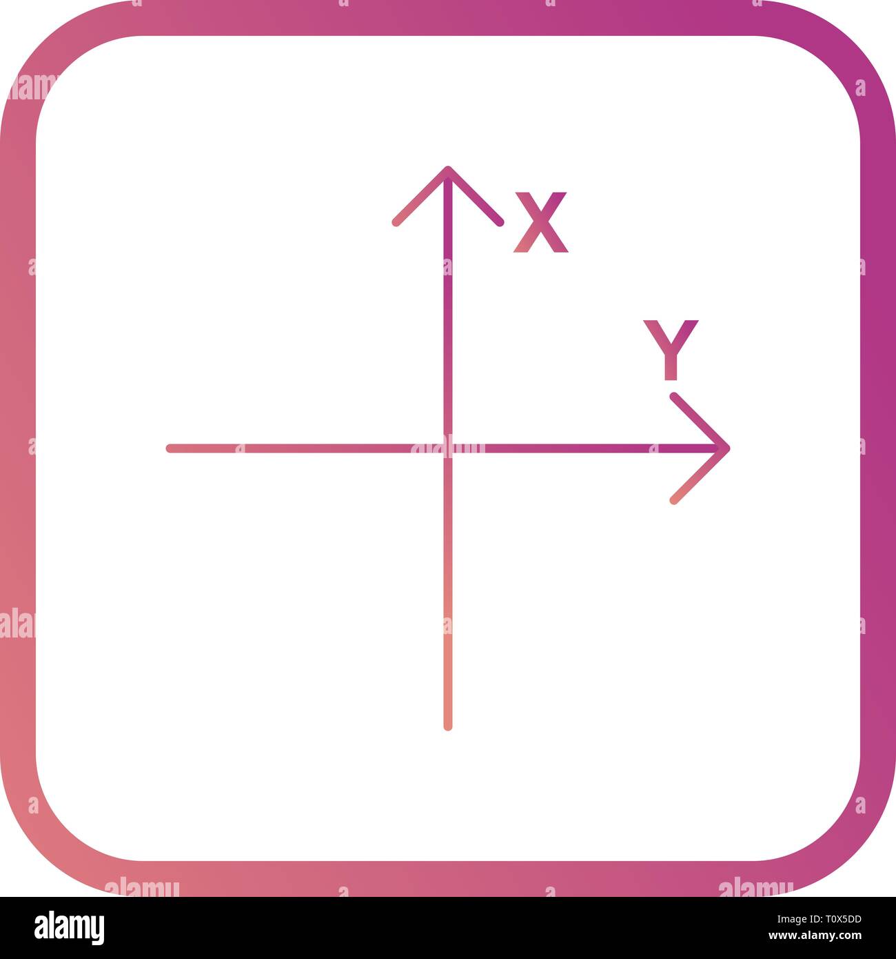 Illustration Axis Icon Stock Photo - Alamy