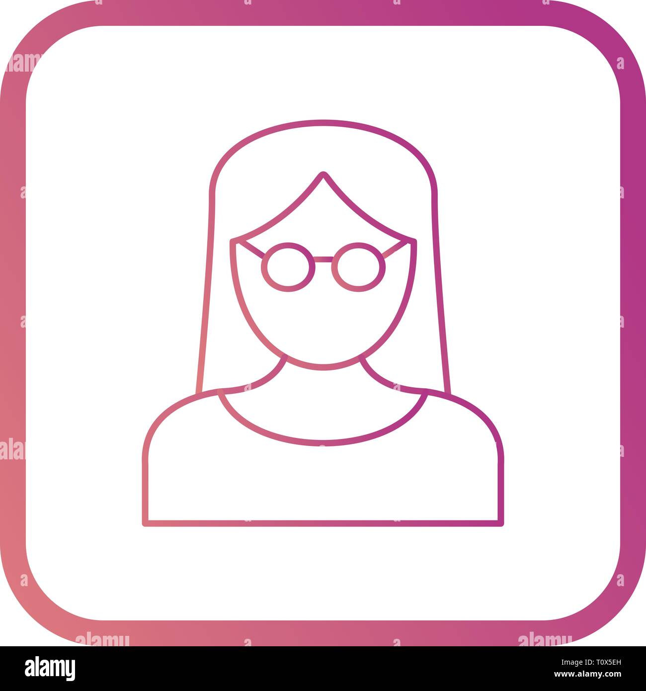 Illustration Female Scientist Icon Stock Photo - Alamy