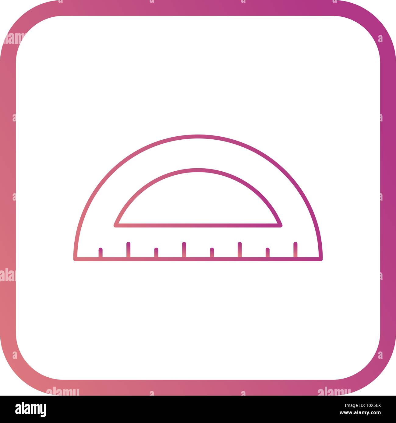 Illustration Protractor Icon Stock Photo - Alamy