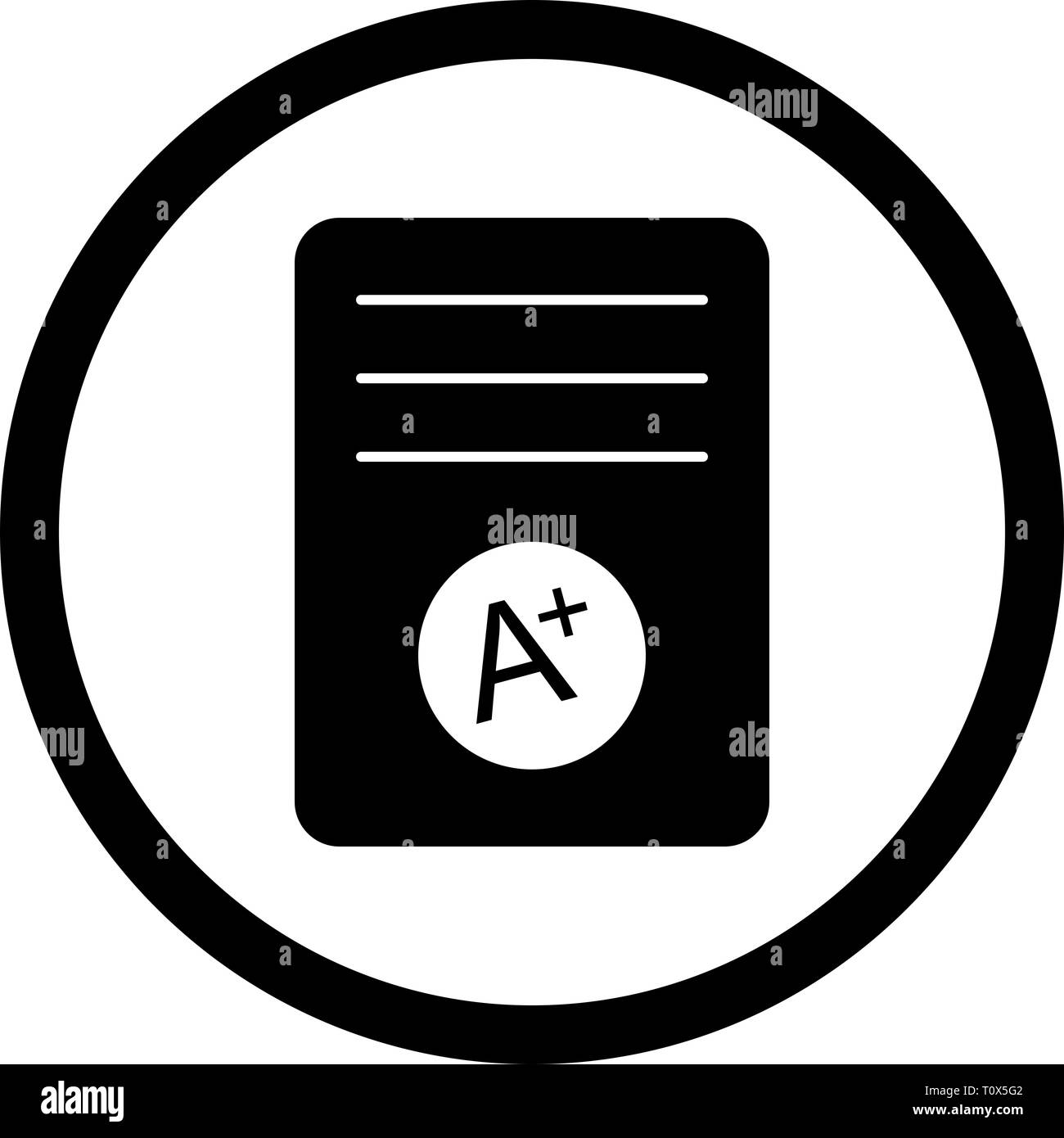 Illustration A+ Grade Icon Stock Photo - Alamy