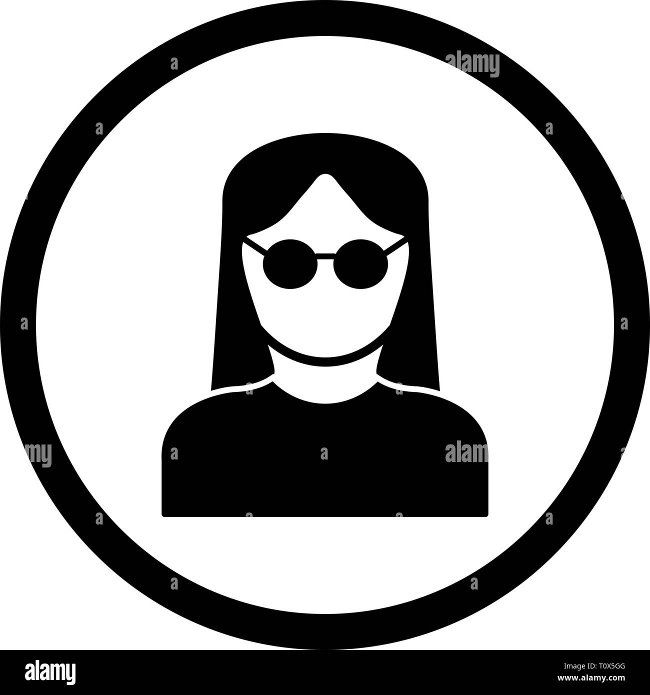 Illustration Female Scientist Icon Stock Photo - Alamy
