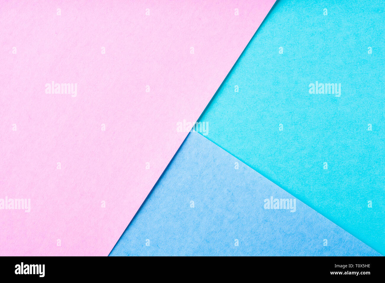 Design concept - blue and pink paper background for mockup Stock Photo ...