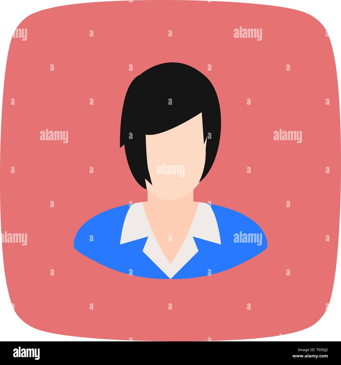 Illustration Female Scientist Icon Stock Photo - Alamy