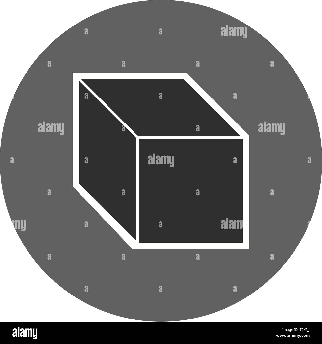 Illustration Cube Icon Stock Photo - Alamy