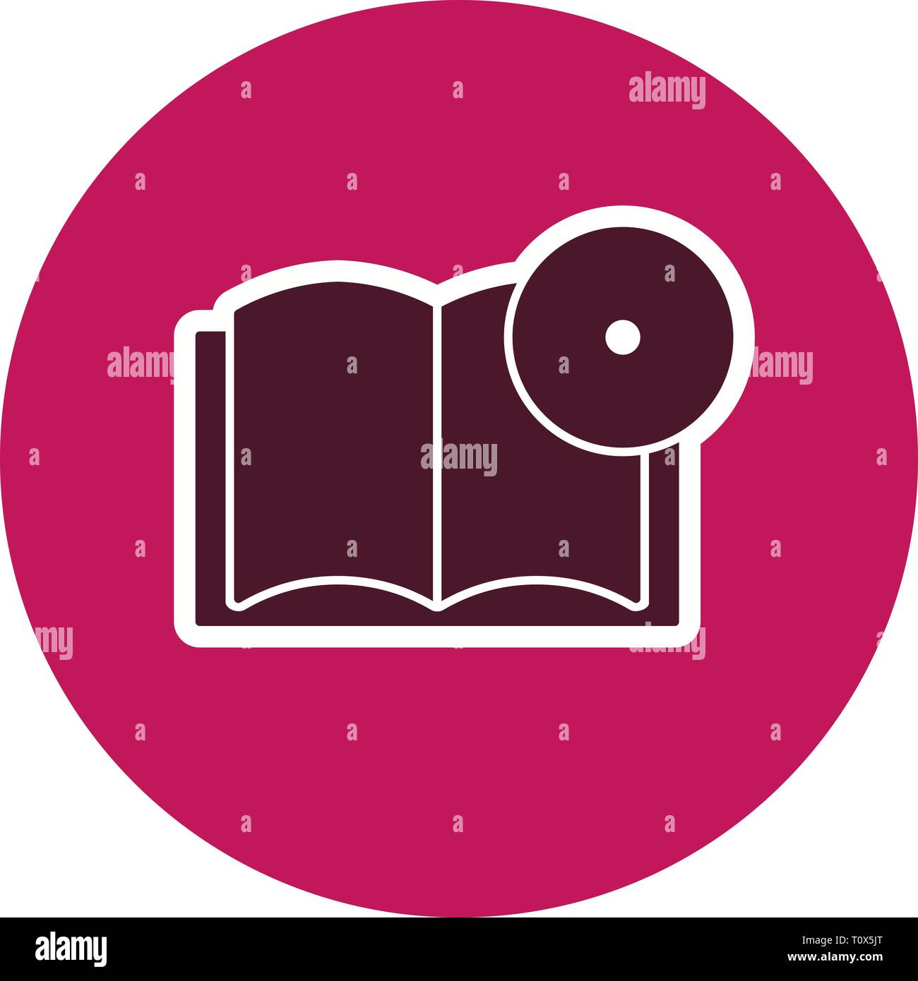 Illustration Book DVD Icon Stock Photo - Alamy