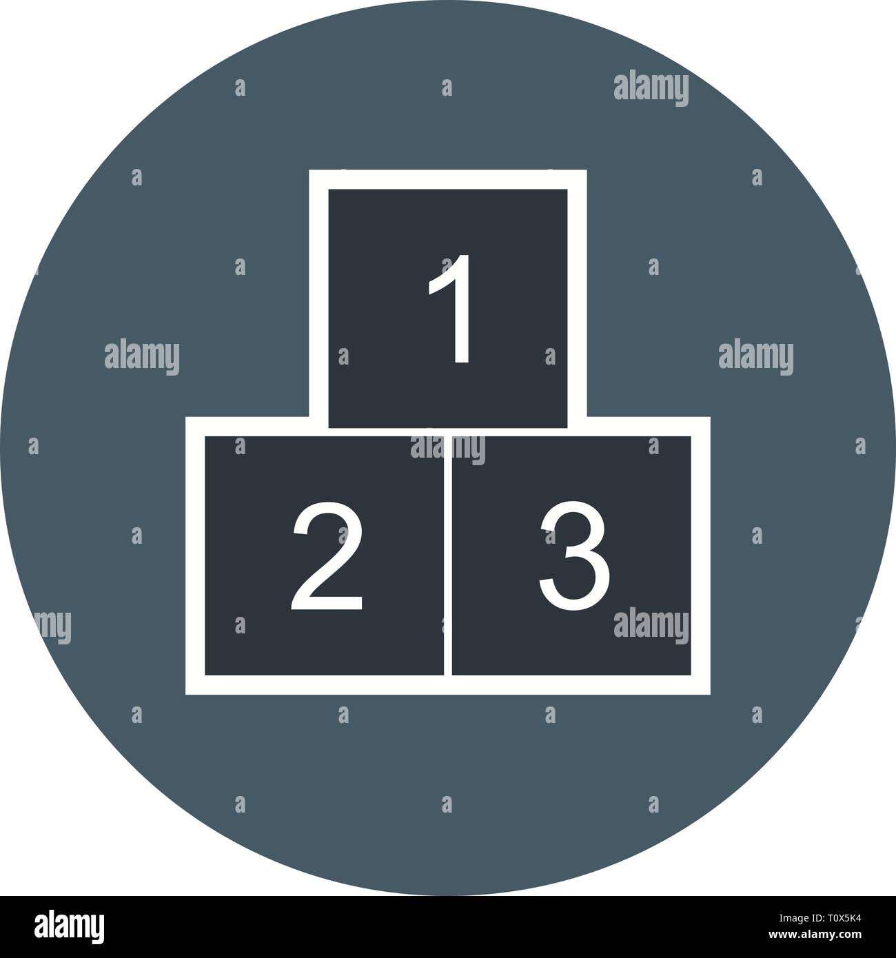 Illustration 123 Cubes Icon Stock Photo - Alamy