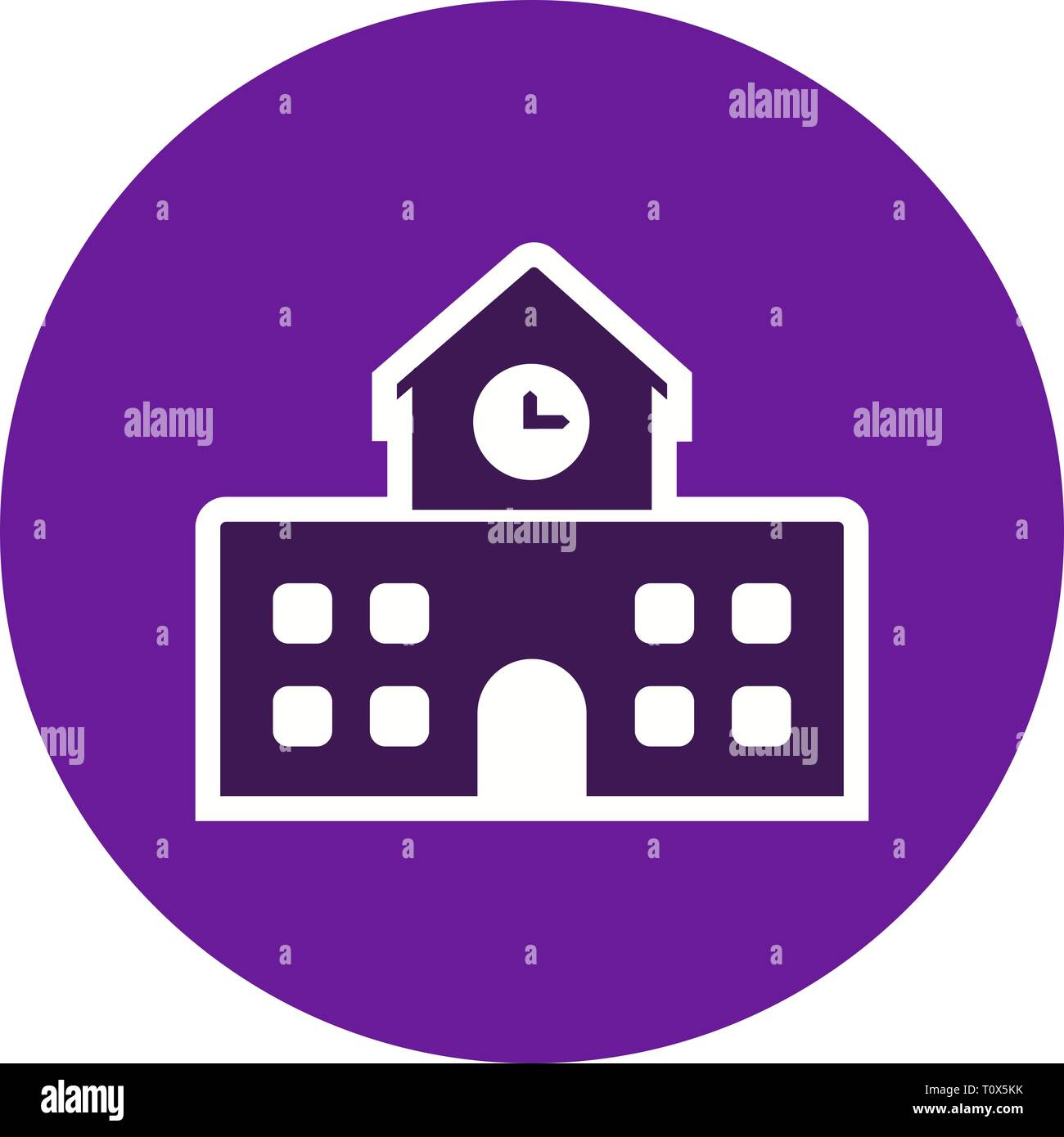 Illustration School Icon Stock Photo - Alamy