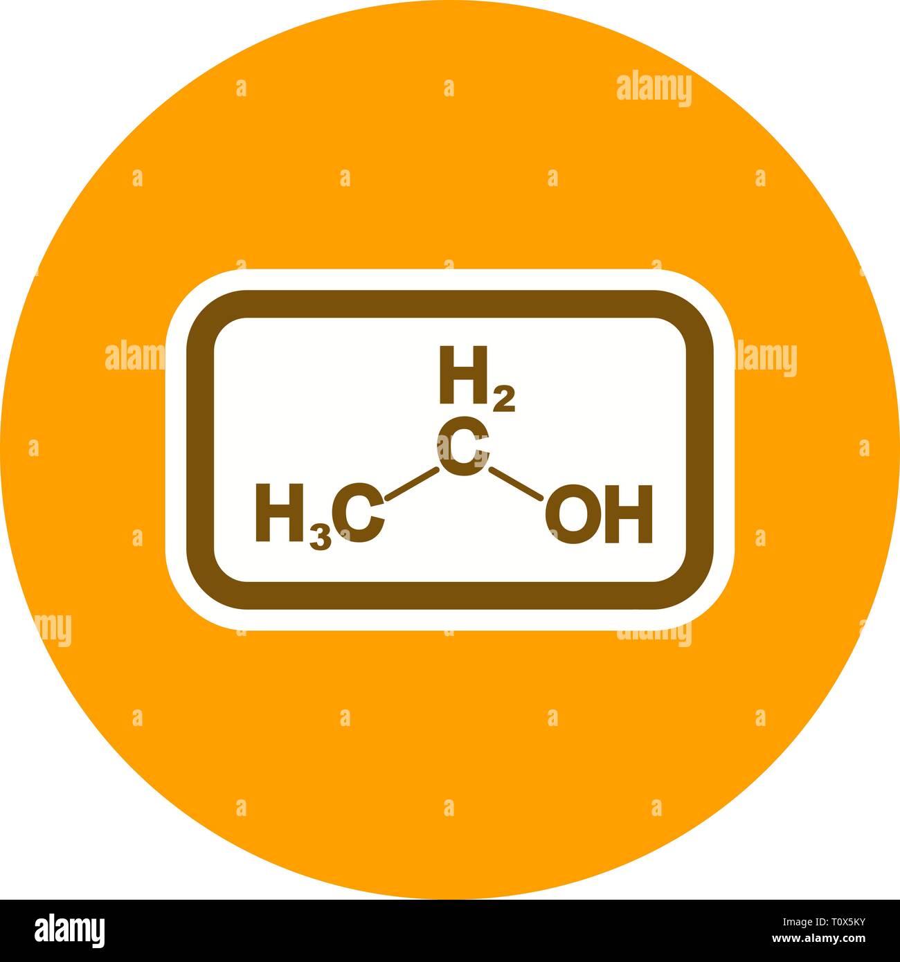 Illustration Ethanol Icon Stock Photo - Alamy