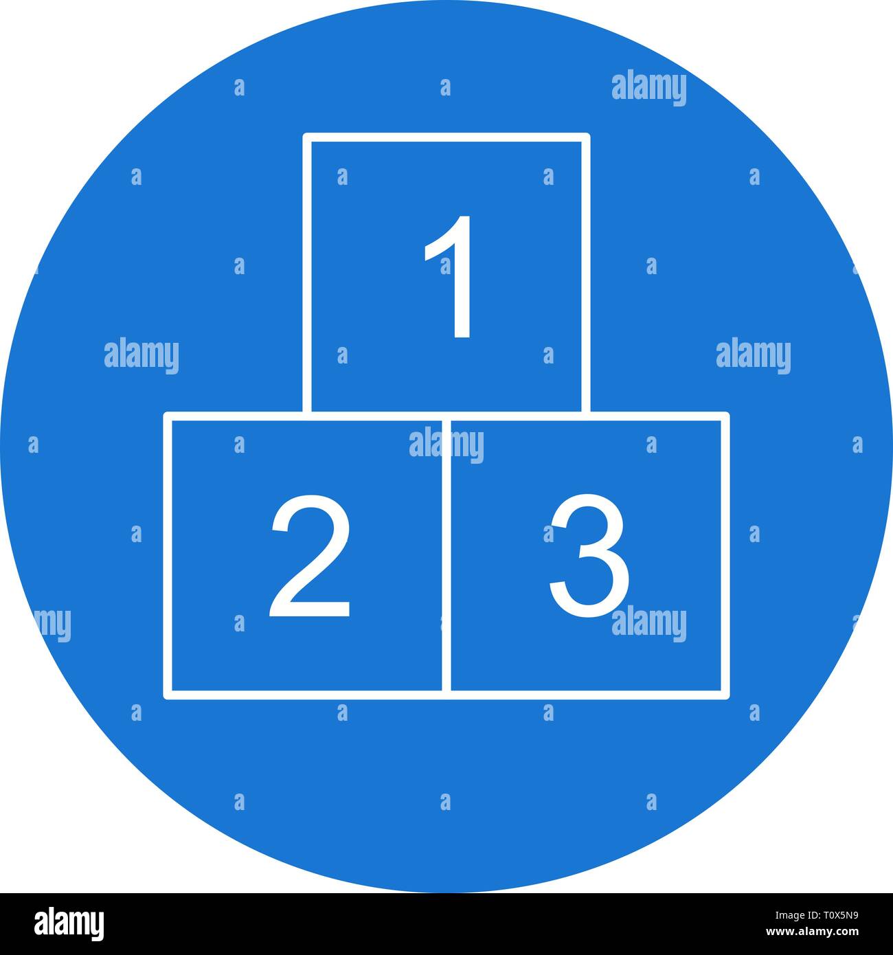 Illustration 123 Cubes Icon Stock Photo - Alamy