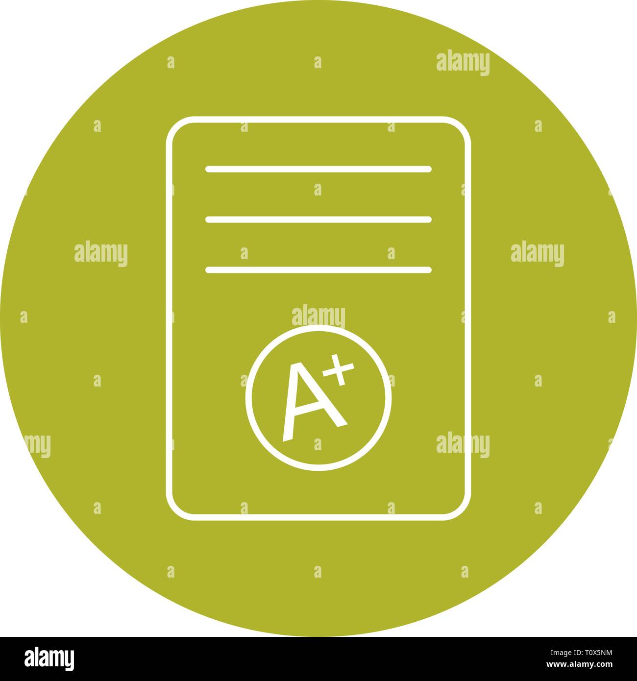 Illustration A+ Grade Icon Stock Photo - Alamy