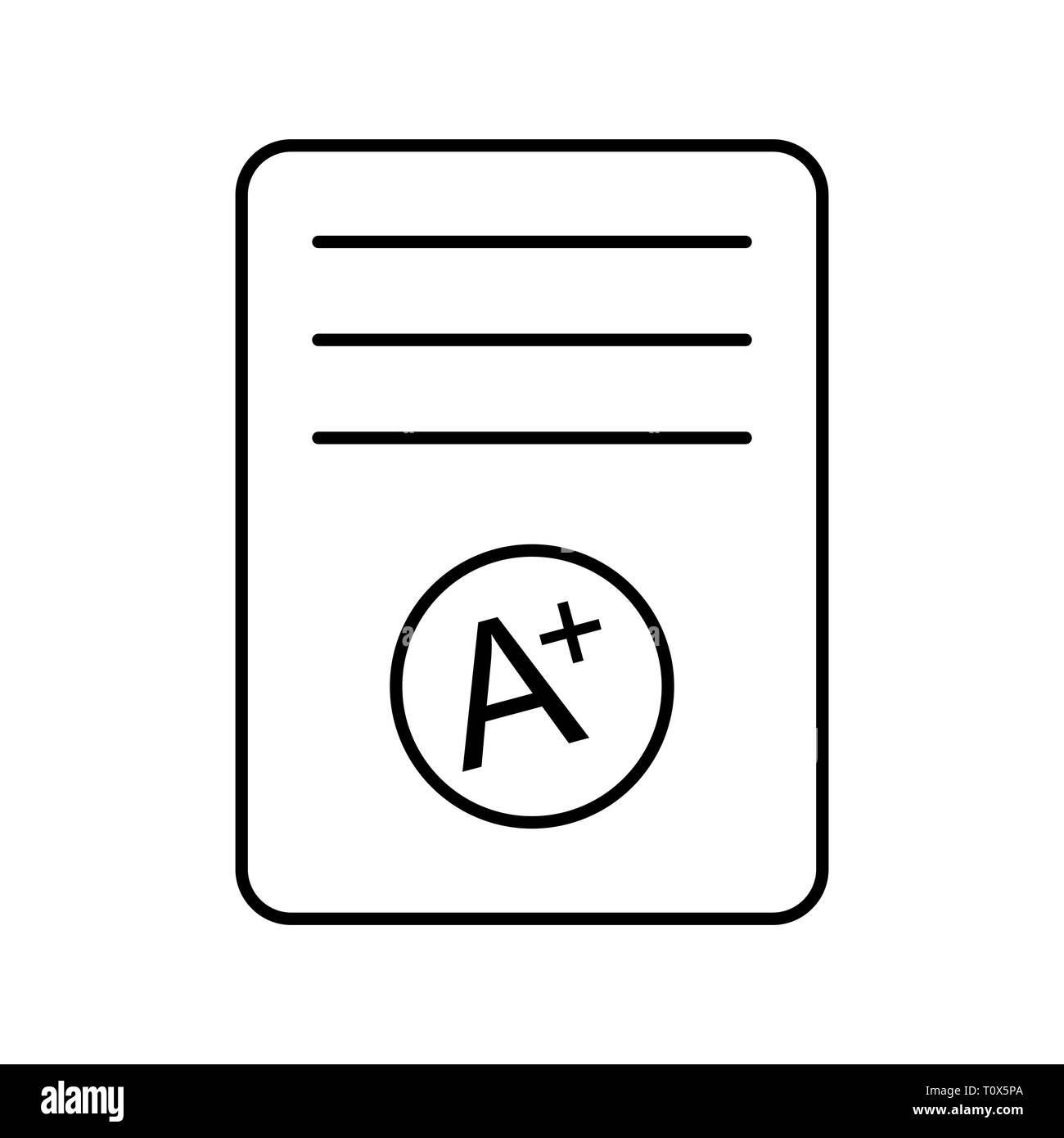 Illustration A+ Grade Icon Stock Photo - Alamy