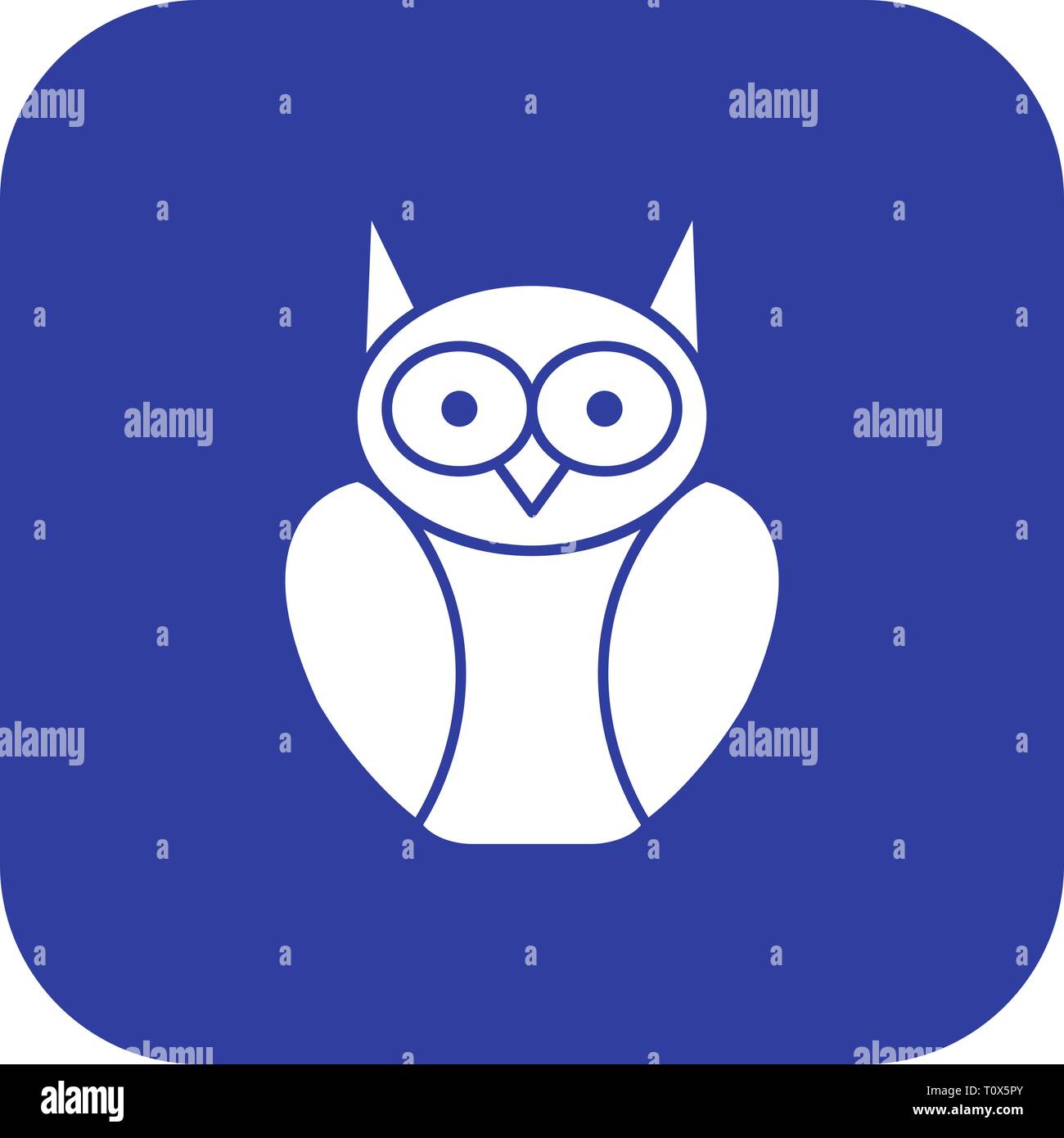 Illustration Graduate Owl Icon Stock Photo - Alamy