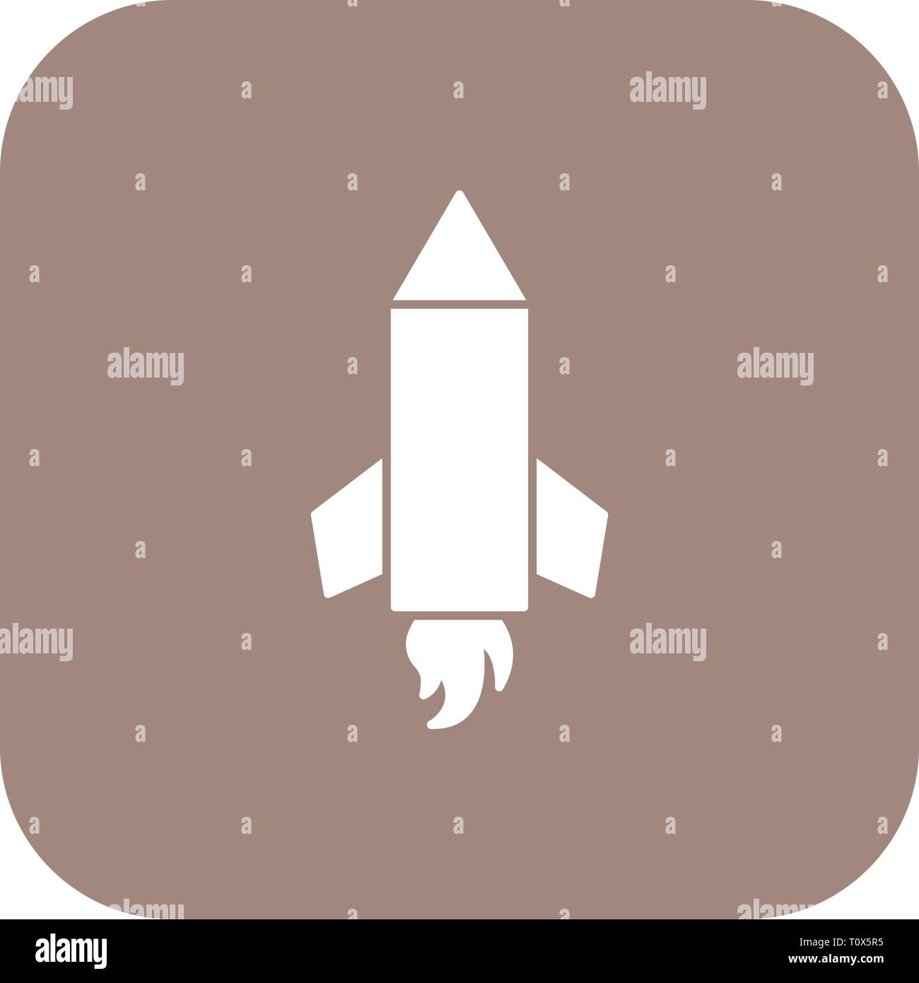 Illustration Pencil Rocket Icon Stock Photo - Alamy