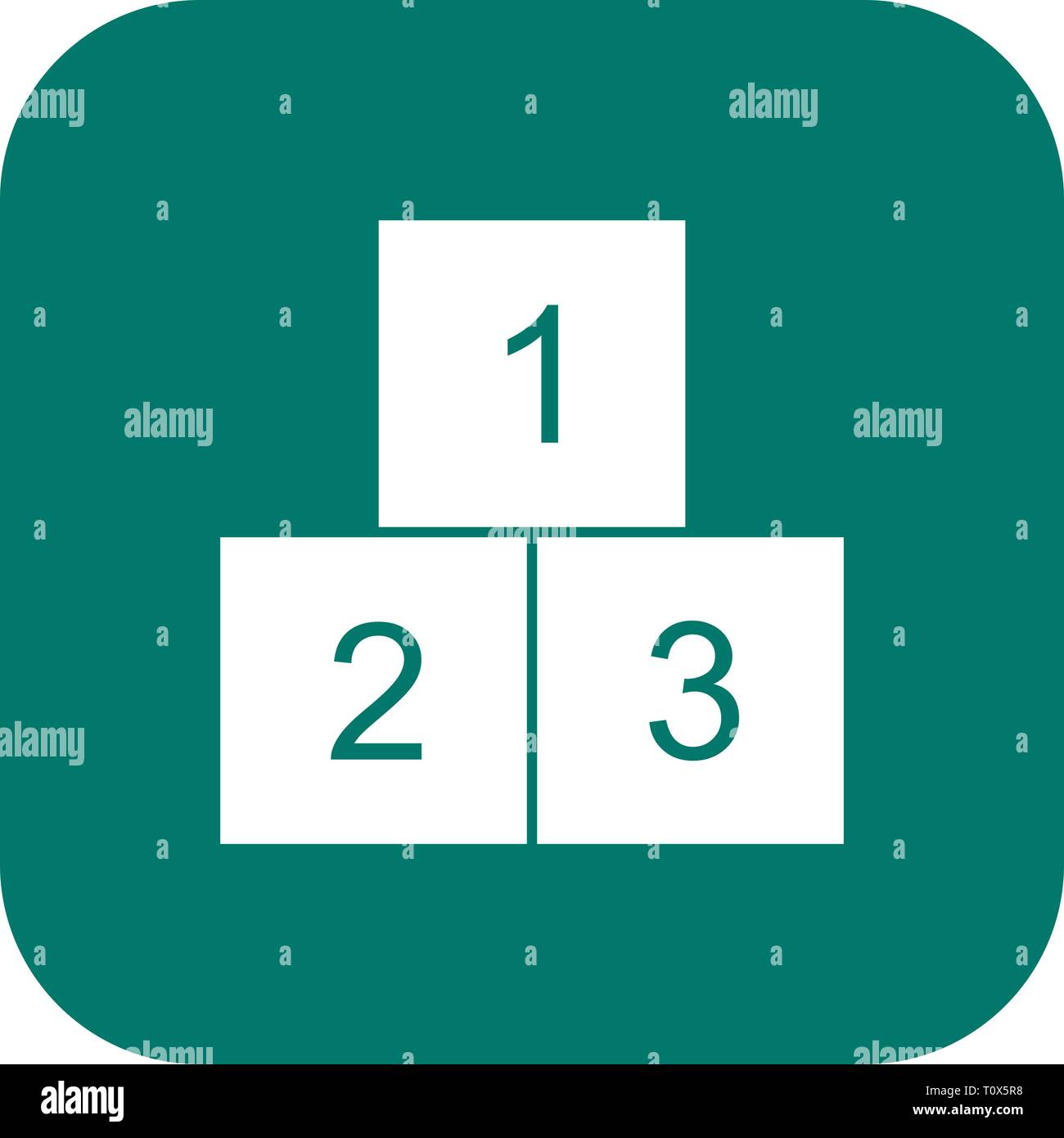 Illustration 123 Cubes Icon Stock Photo - Alamy