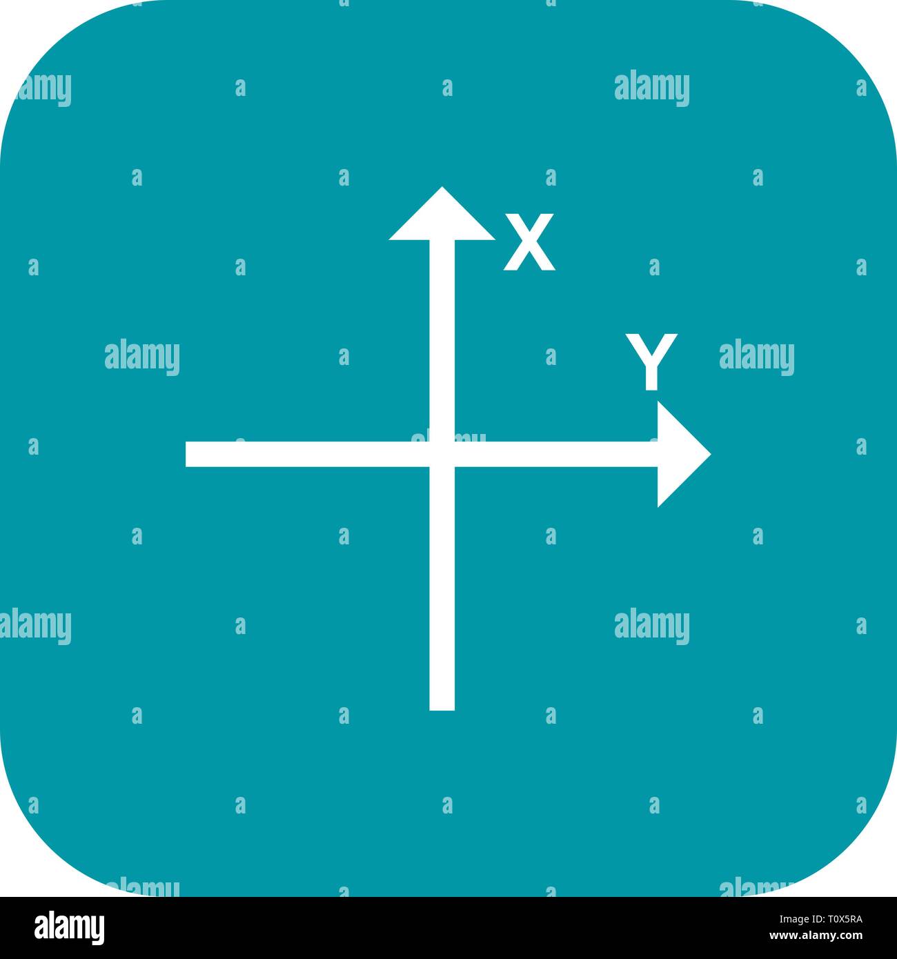 X axis icon hi-res stock photography and images - Alamy