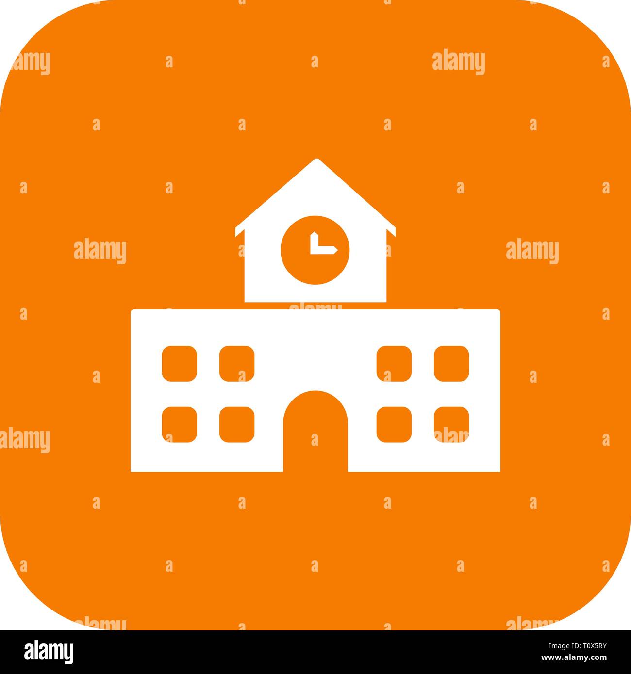 Illustration School Icon Stock Photo - Alamy