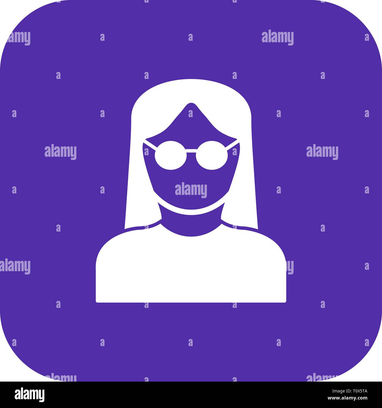 Illustration Female Scientist Icon Stock Photo - Alamy