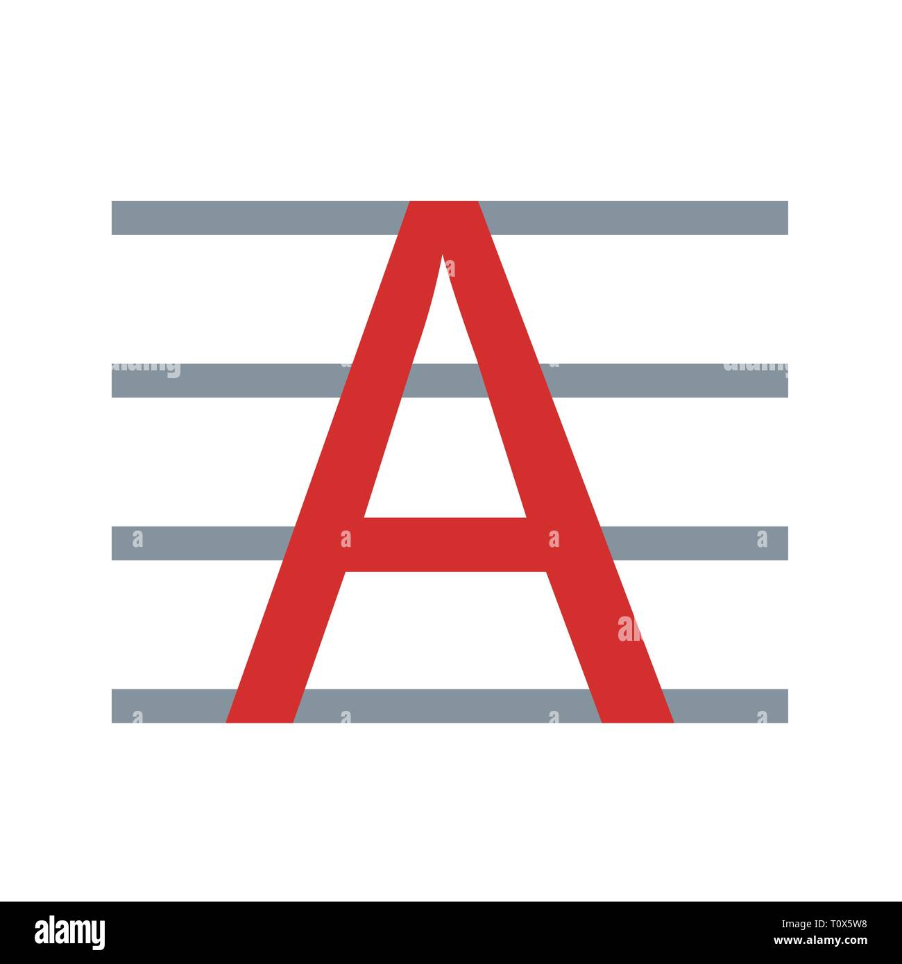 Illustration Upercase Icon Stock Photo - Alamy