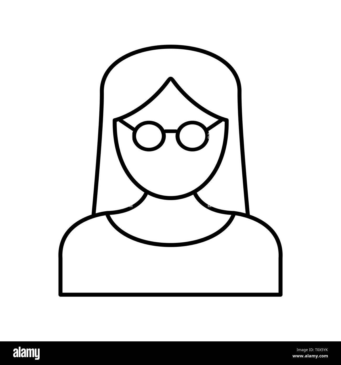 Illustration Female Scientist Icon Stock Photo - Alamy