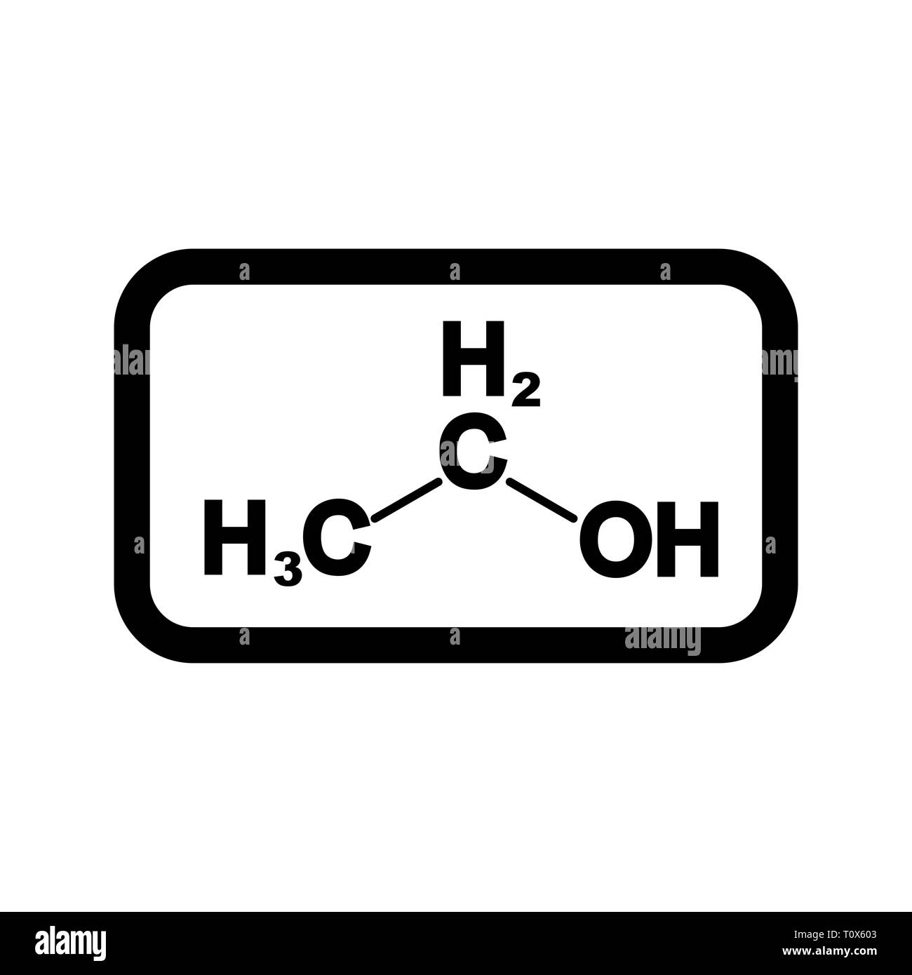 Illustration Ethanol Icon Stock Photo - Alamy