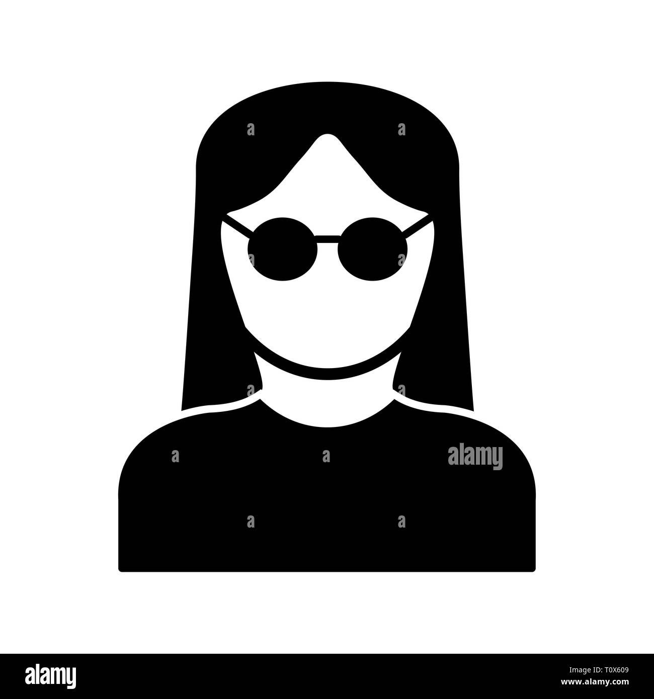 Illustration Female Scientist Icon Stock Photo - Alamy