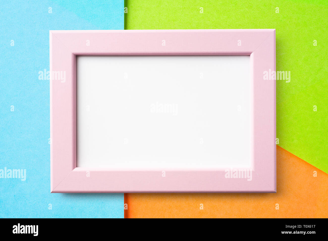Design concept - pink frame with pink play button shape Stock Photo - Alamy