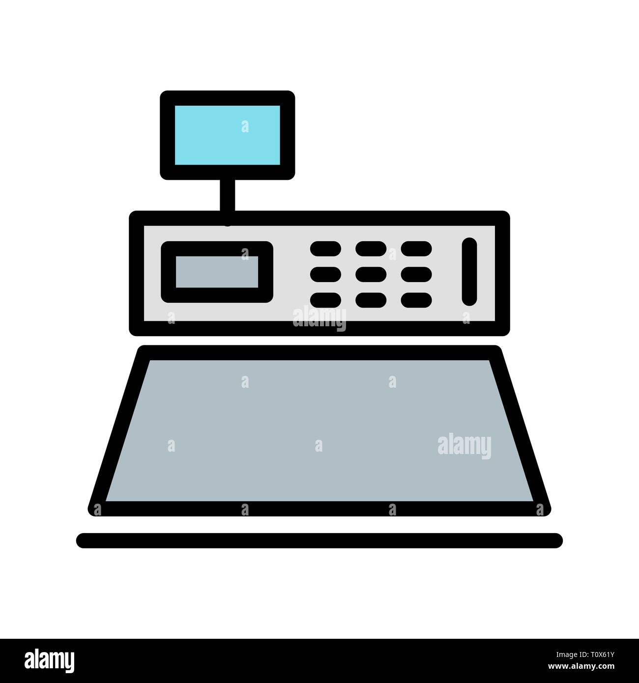 Illustration Cash Counter Icon Stock Photo - Alamy