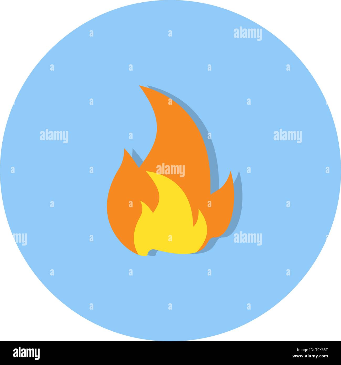Illustration Fire Icon Stock Photo - Alamy