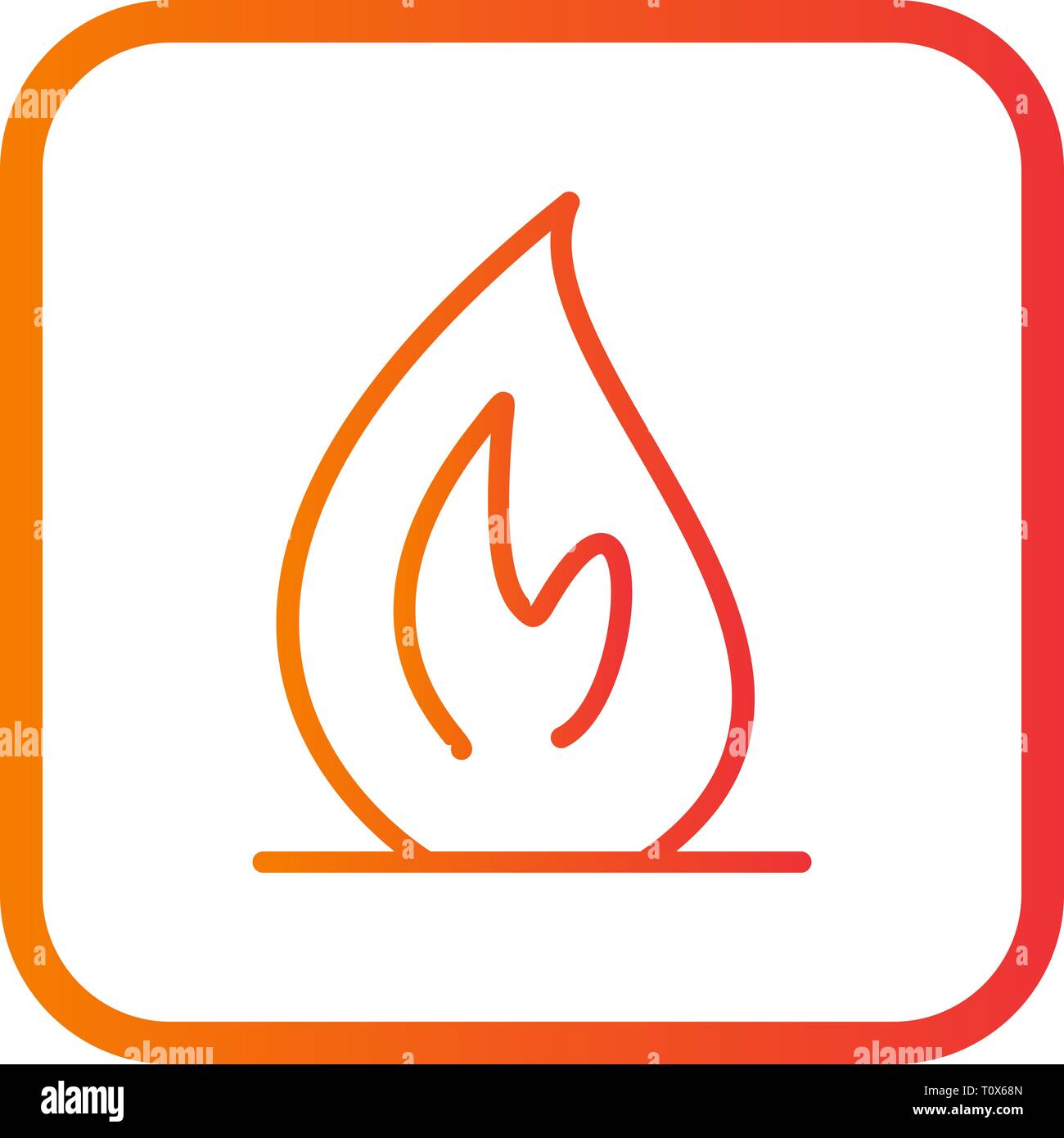 Illustration Fire Icon Stock Photo - Alamy