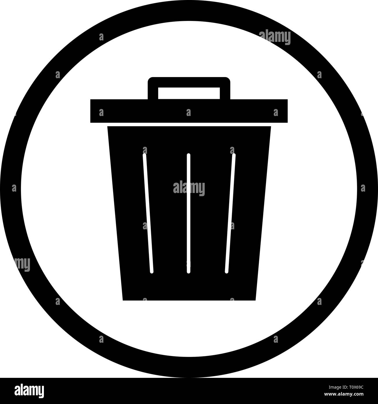Illustration Waste Icon Stock Photo - Alamy