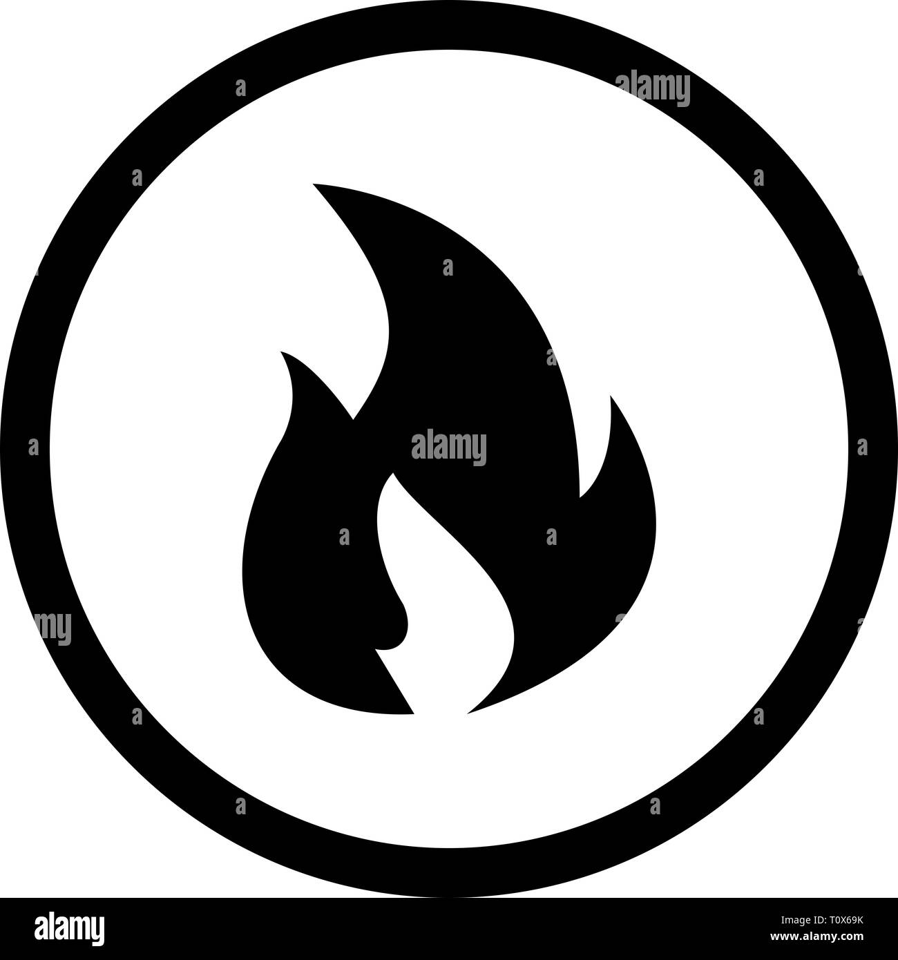 Fire line illustration Black and White Stock Photos & Images - Alamy