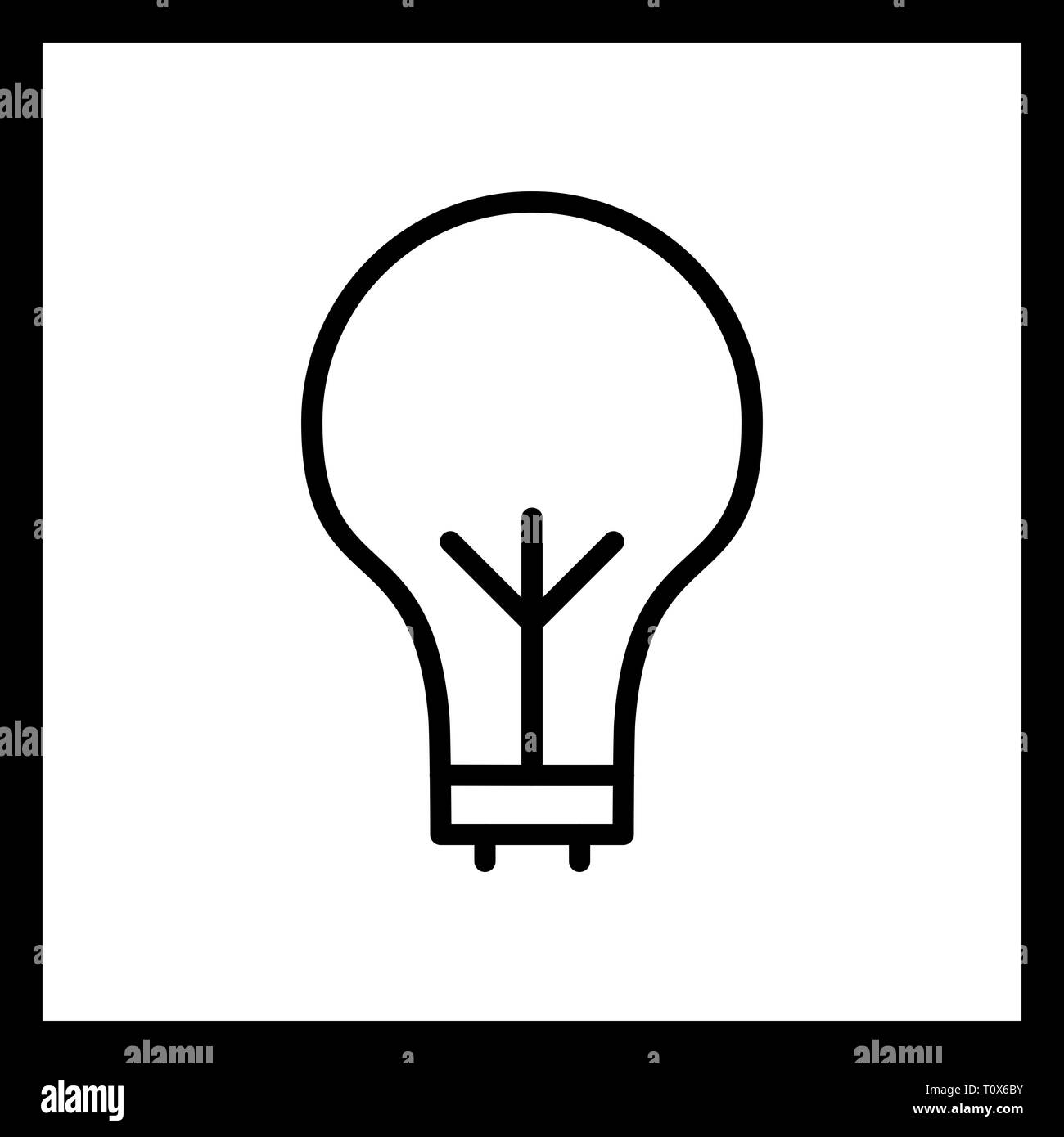 Illustration Bulb Icon Stock Photo - Alamy