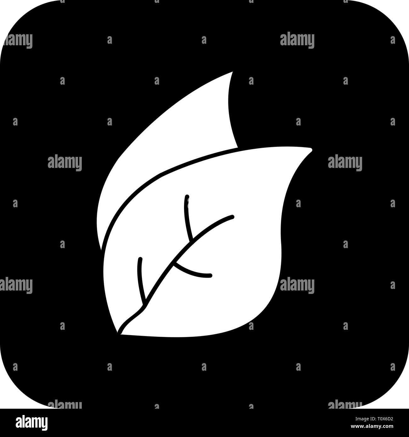 Illustration Leaf Icon Stock Photo - Alamy