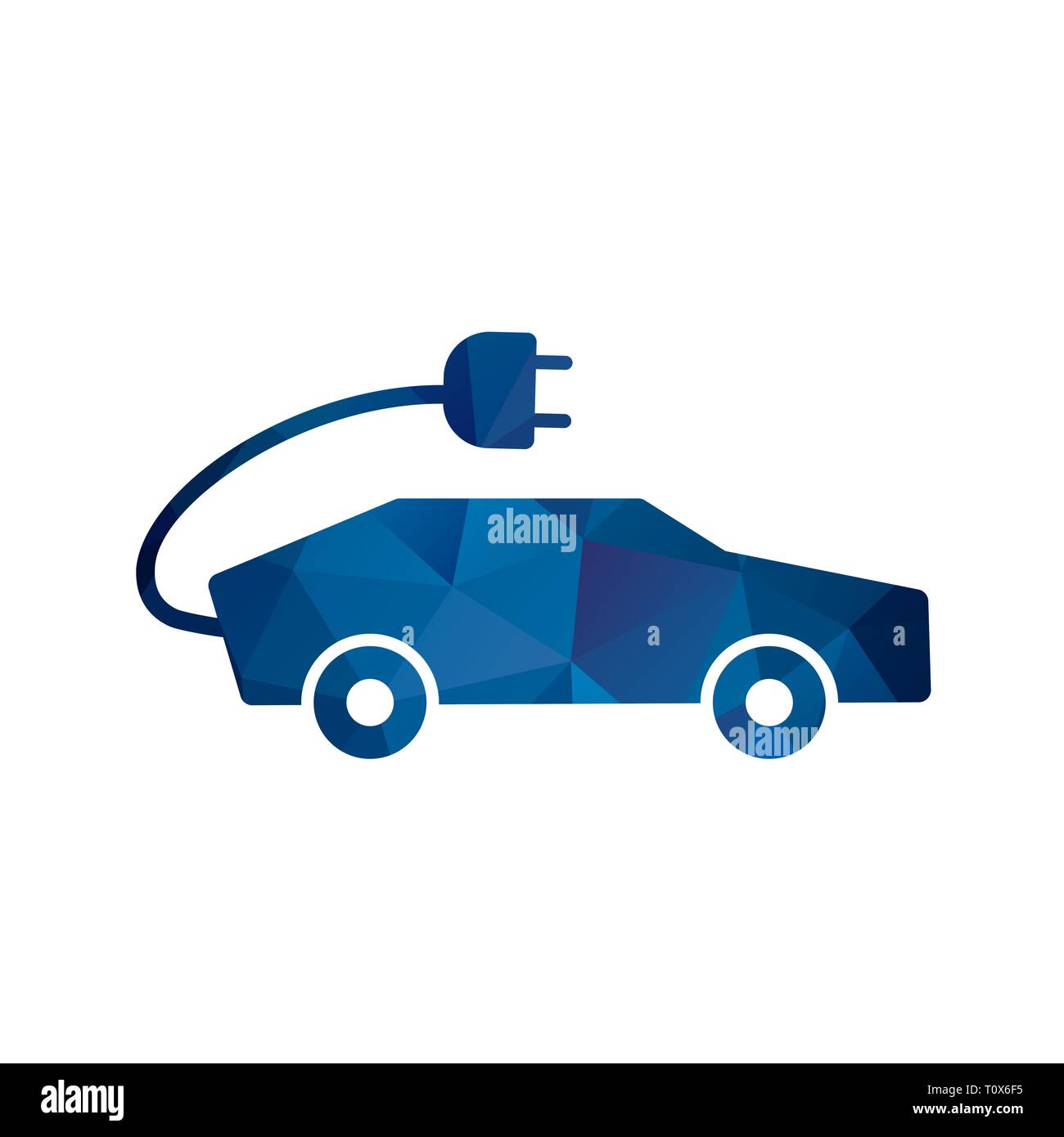 Illustration Electric Car Icon Stock Photo - Alamy