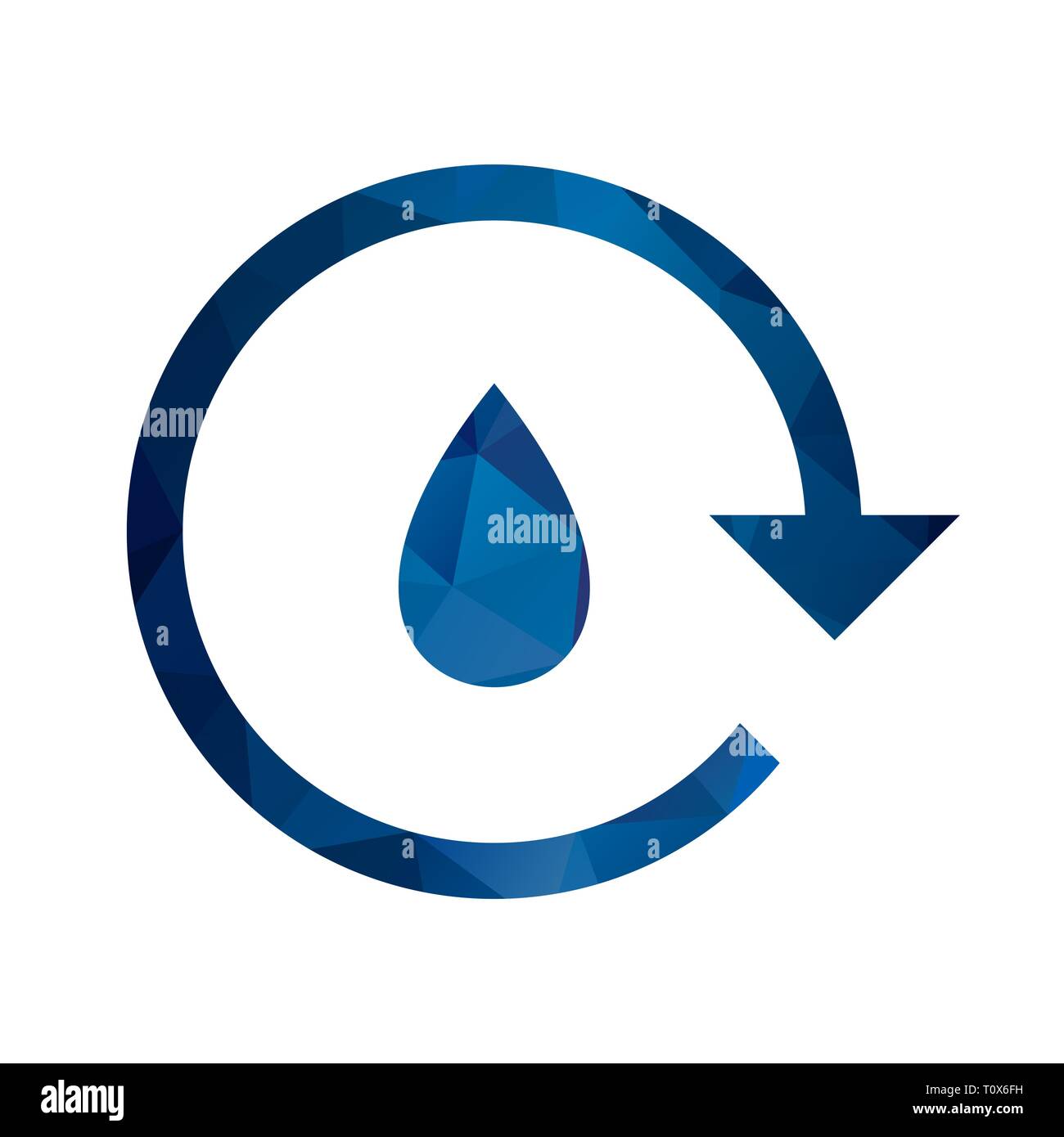 Illustration Water Recycle Icon Stock Photo - Alamy