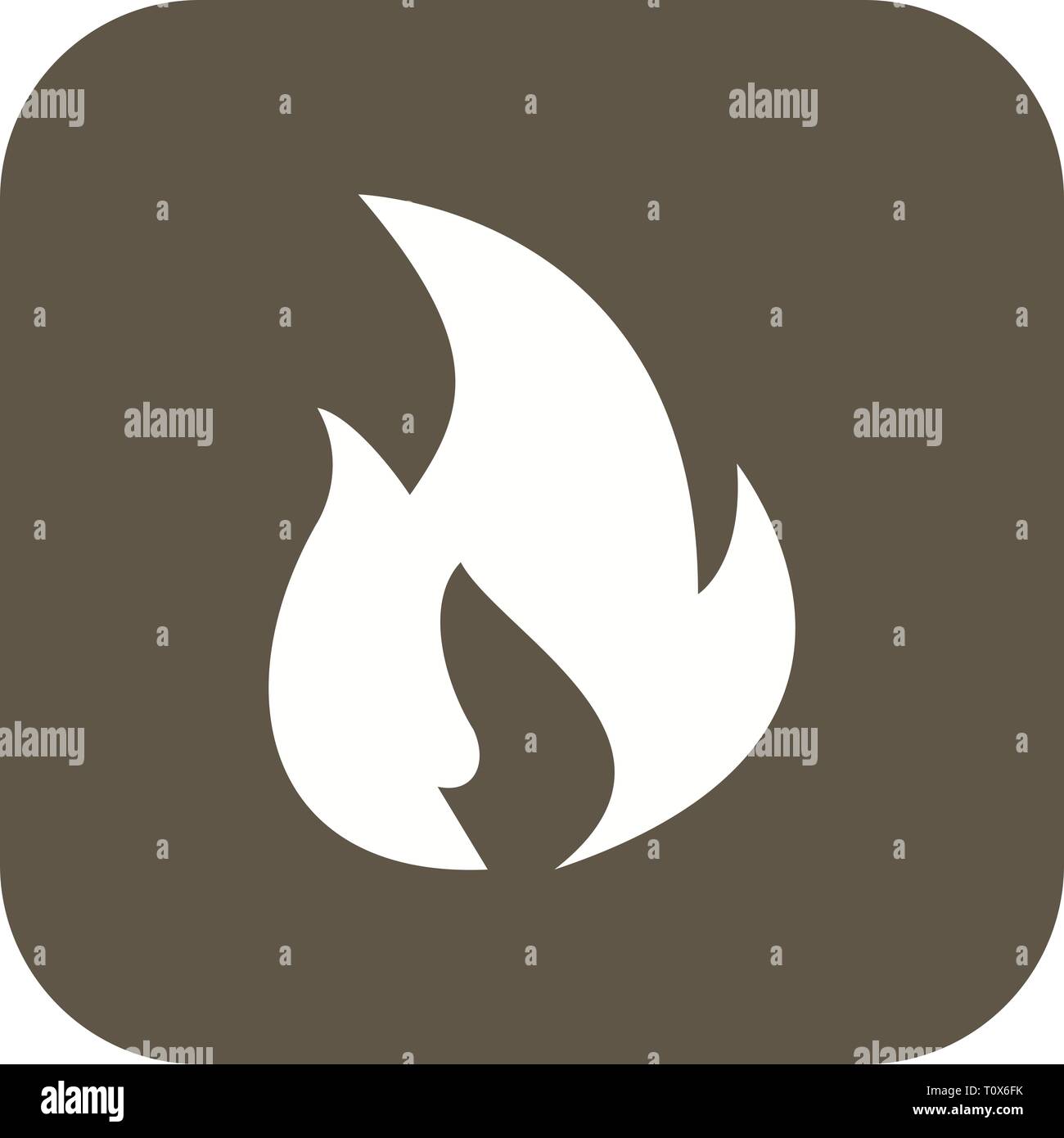 Illustration Fire Icon Stock Photo - Alamy