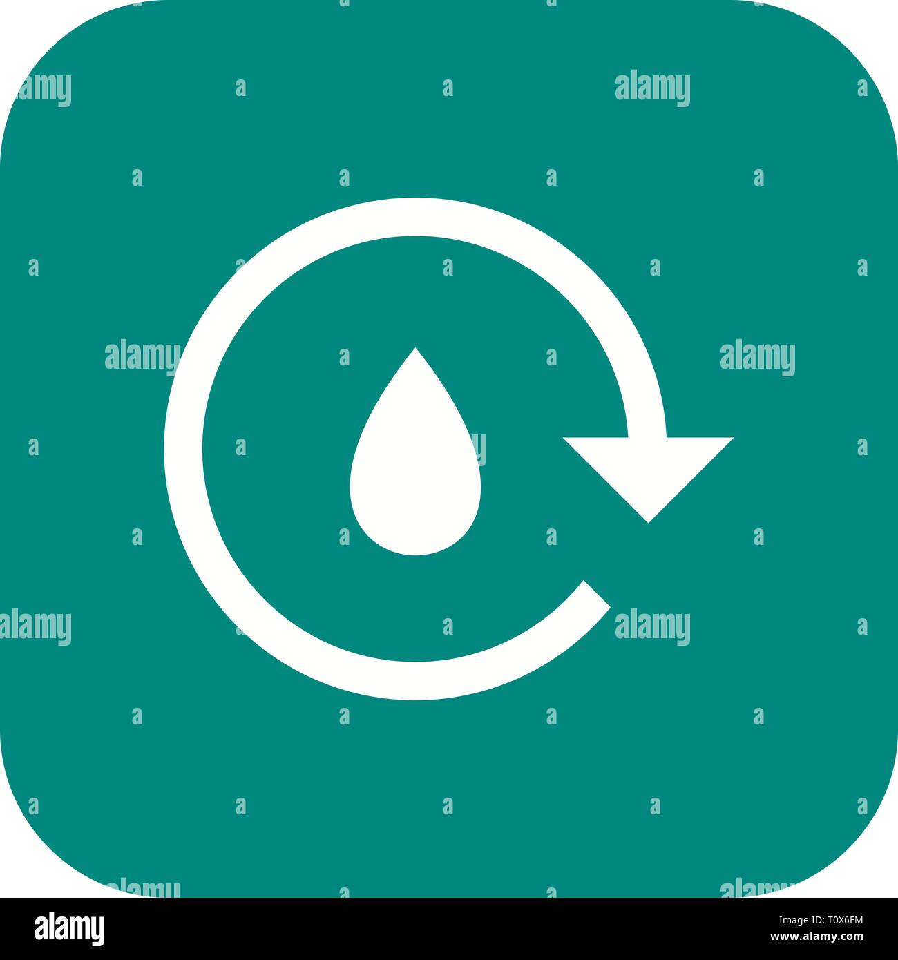 Illustration Water Recycle Icon Stock Photo - Alamy