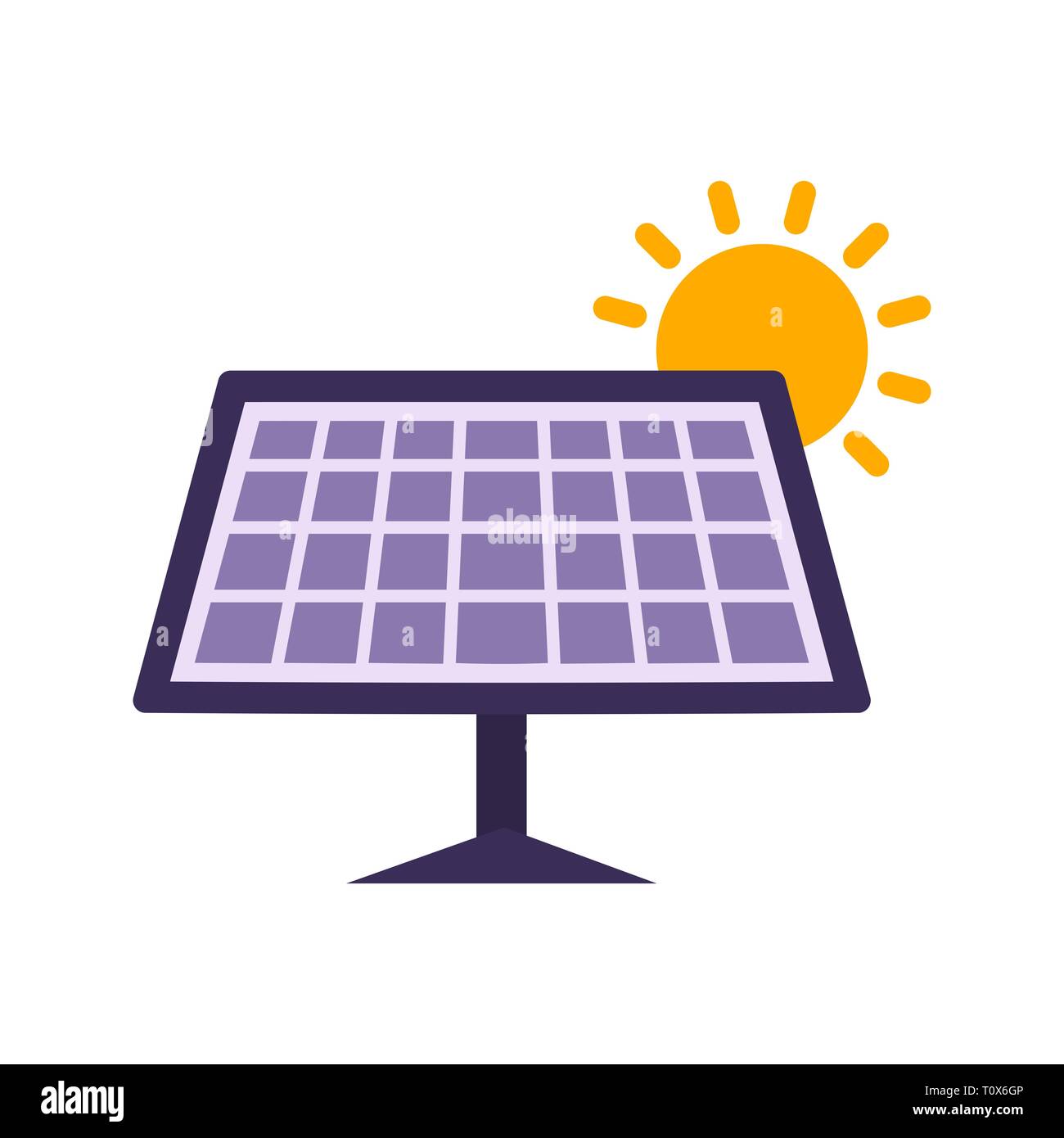 Illustration Solar Panel Icon Stock Photo - Alamy