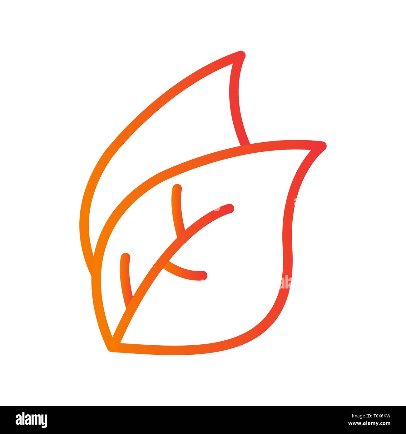 Leaf linear icon vector hi-res stock photography and images - Alamy